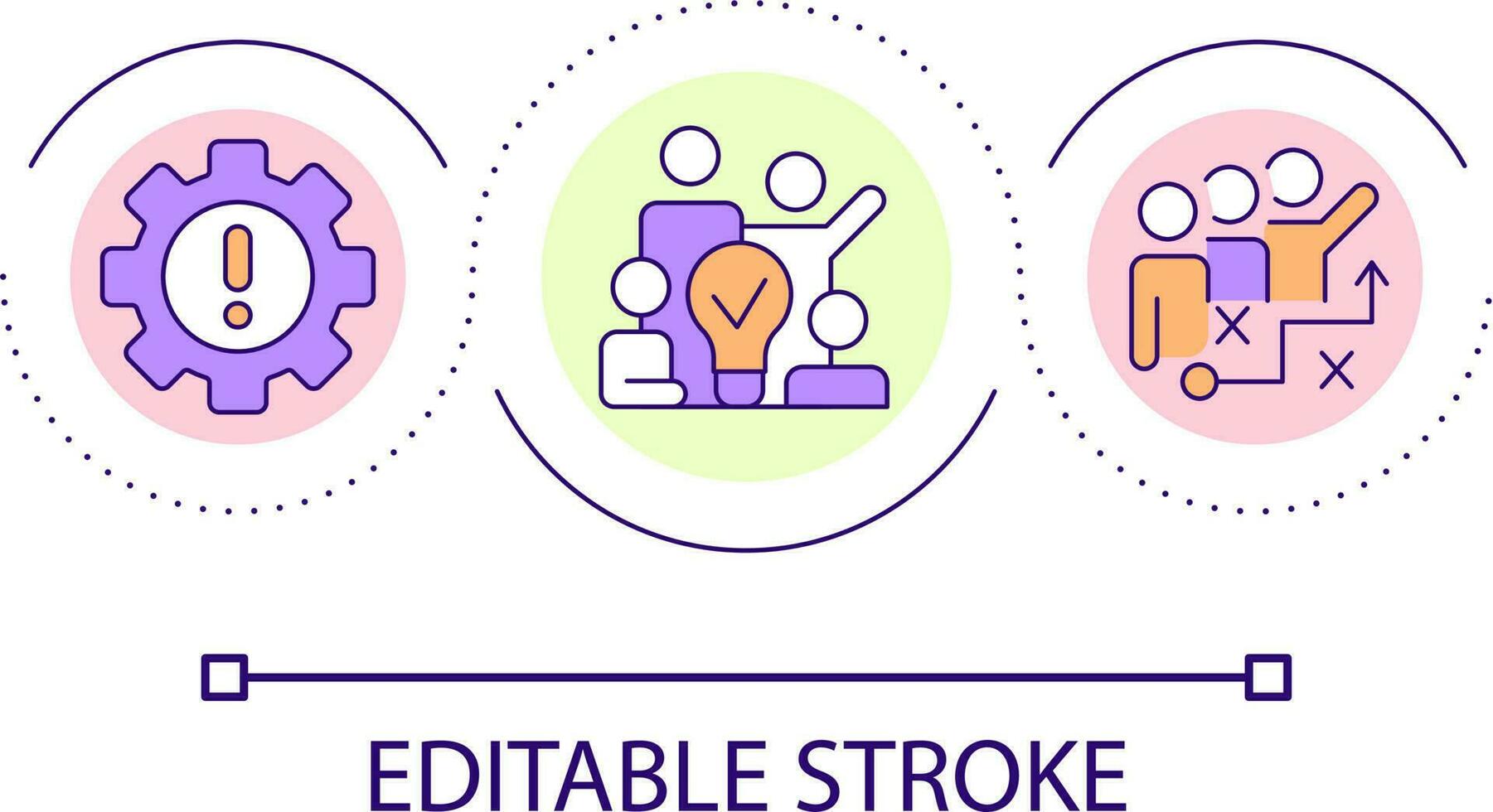 Teamwork loop concept icon. Crisis management group. Business ...