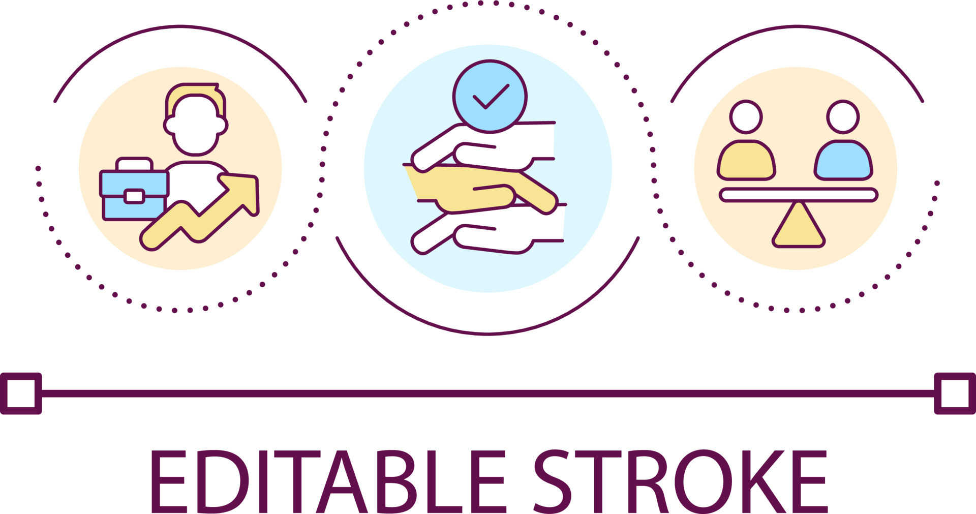 Work Diversity Loop Concept Icon Equity And Inclusion Team Diverse