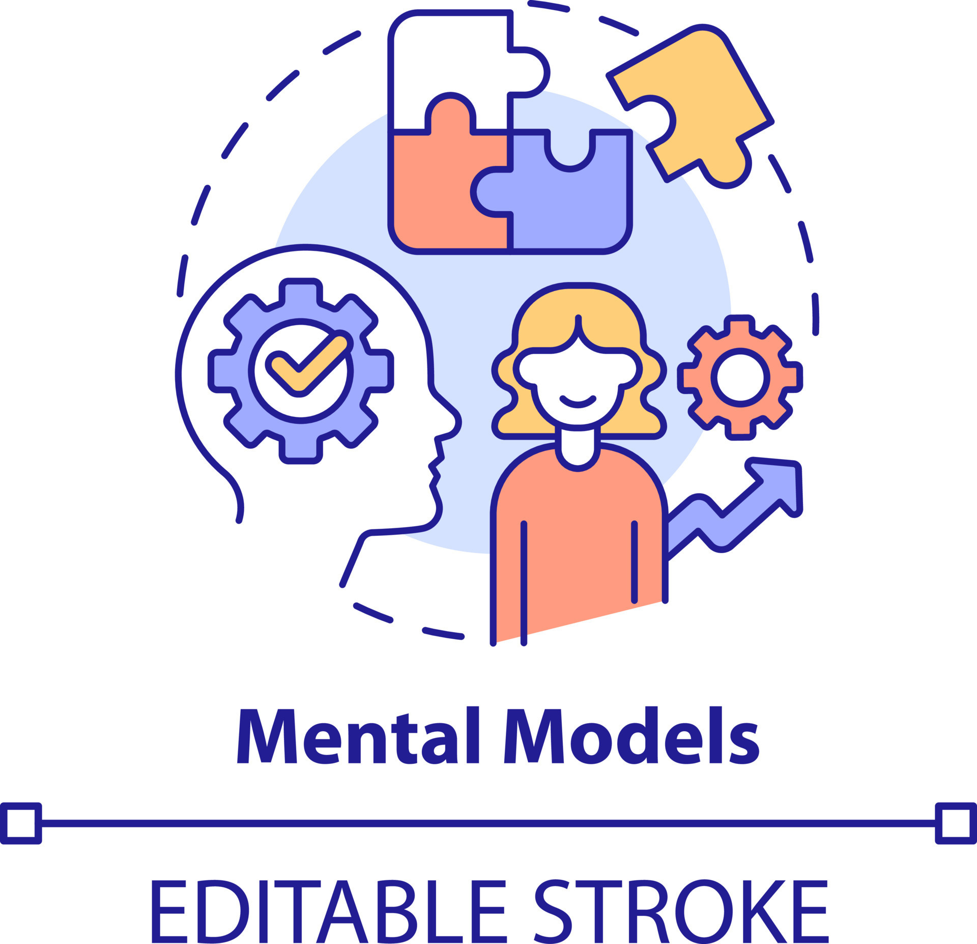 Mental models concept icon. Basic life skill abstract idea thin line ... Mental models concept icon. Basic life skill abstract idea thin line ...