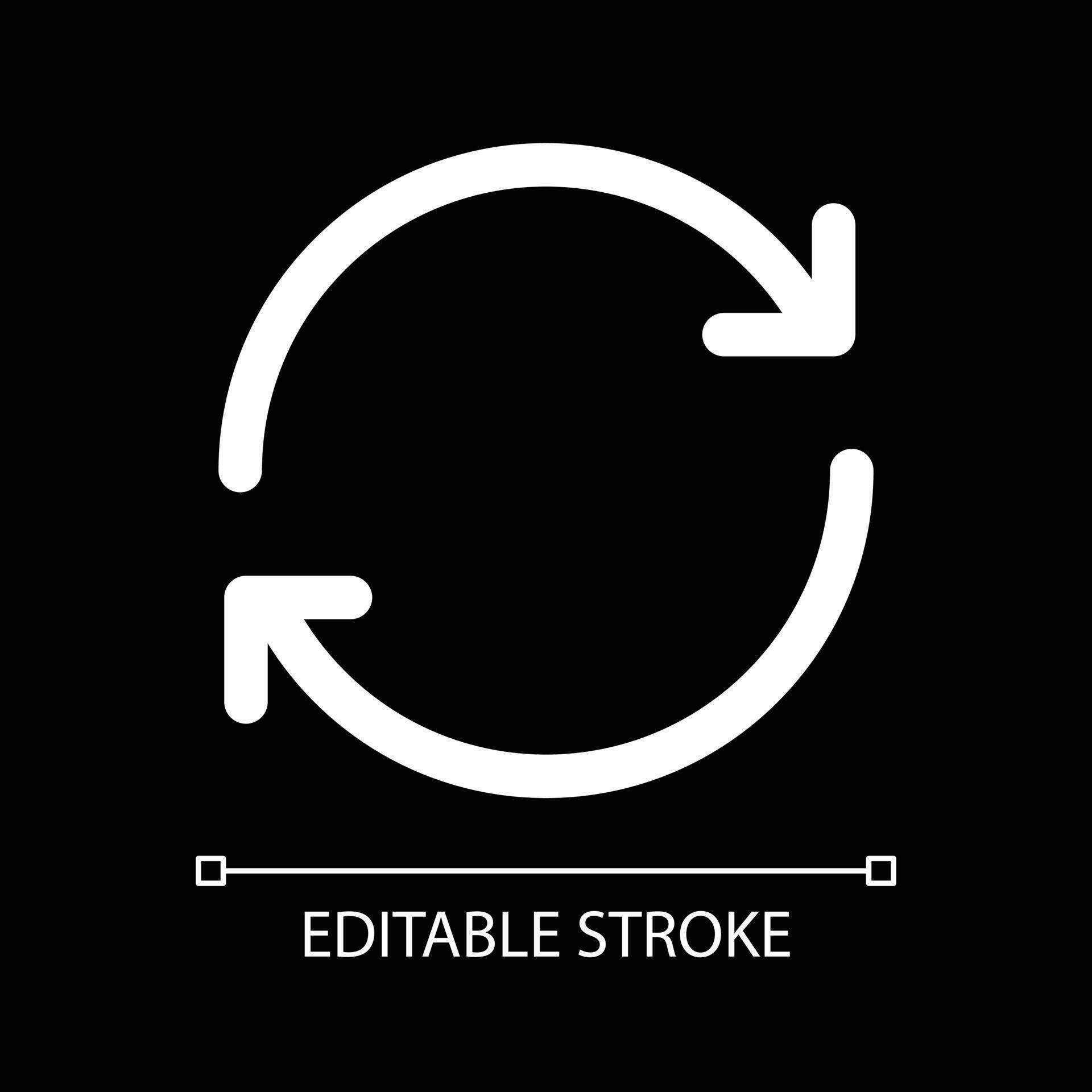 Repeat white linear ui icon for dark theme. Continuous playing of items. Media player control ...