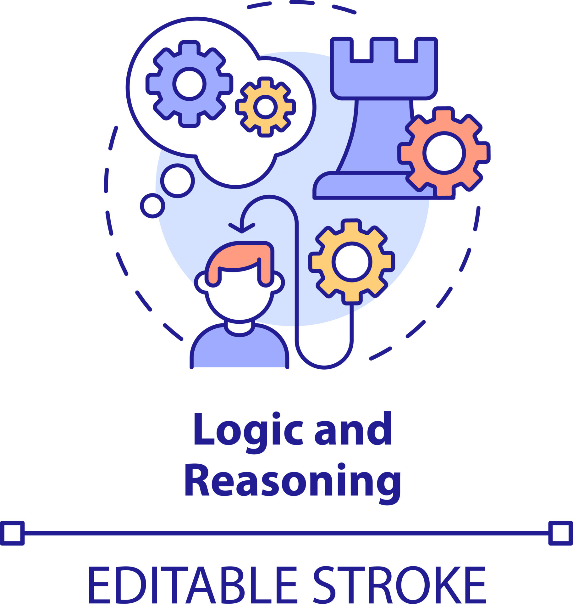 Logic and reasoning concept icon. Life skills abstract idea thin line ... Logic and reasoning concept icon. Life skills abstract idea thin line ...