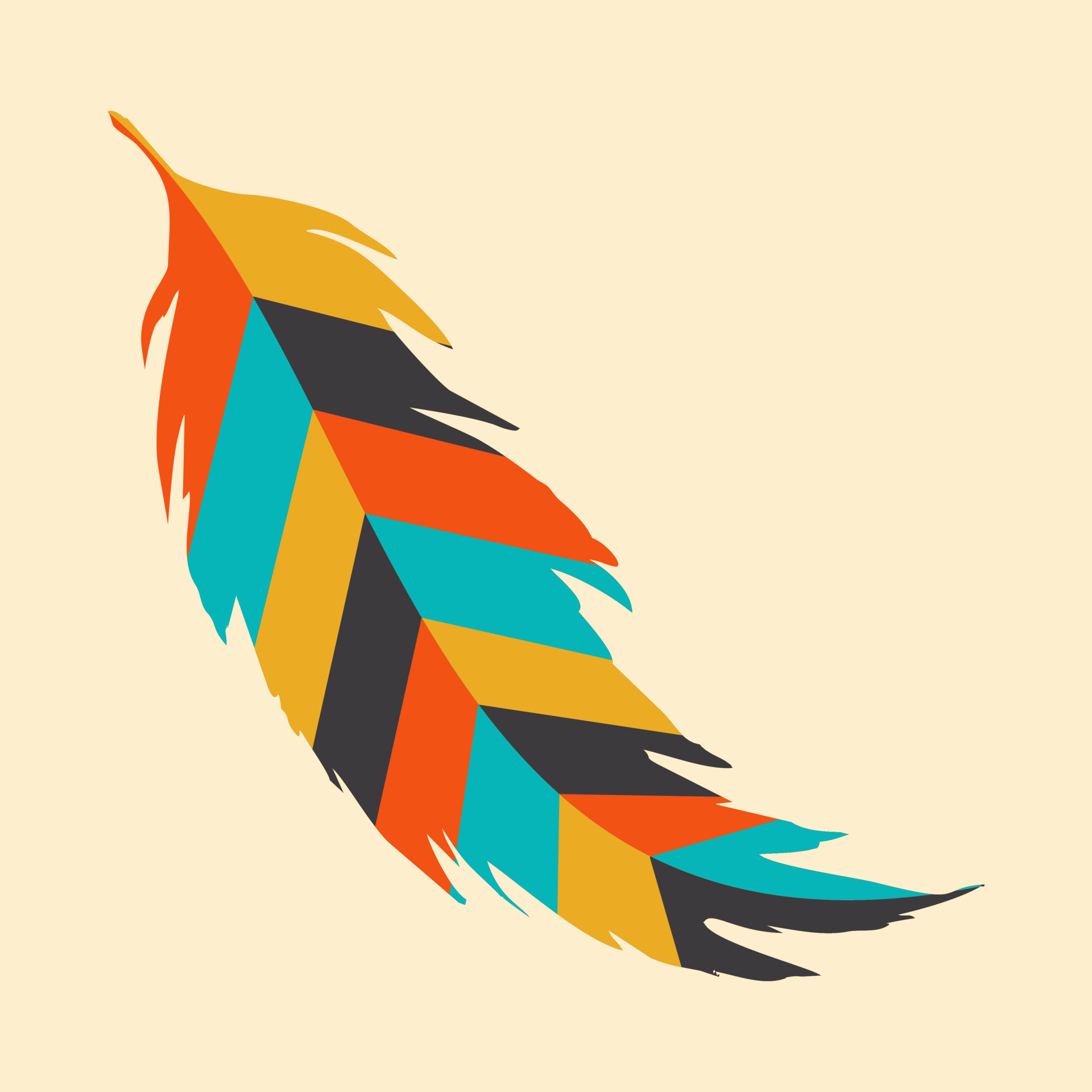 vector feathers with typical apache tribal patterns 24053430 Vector Art ...