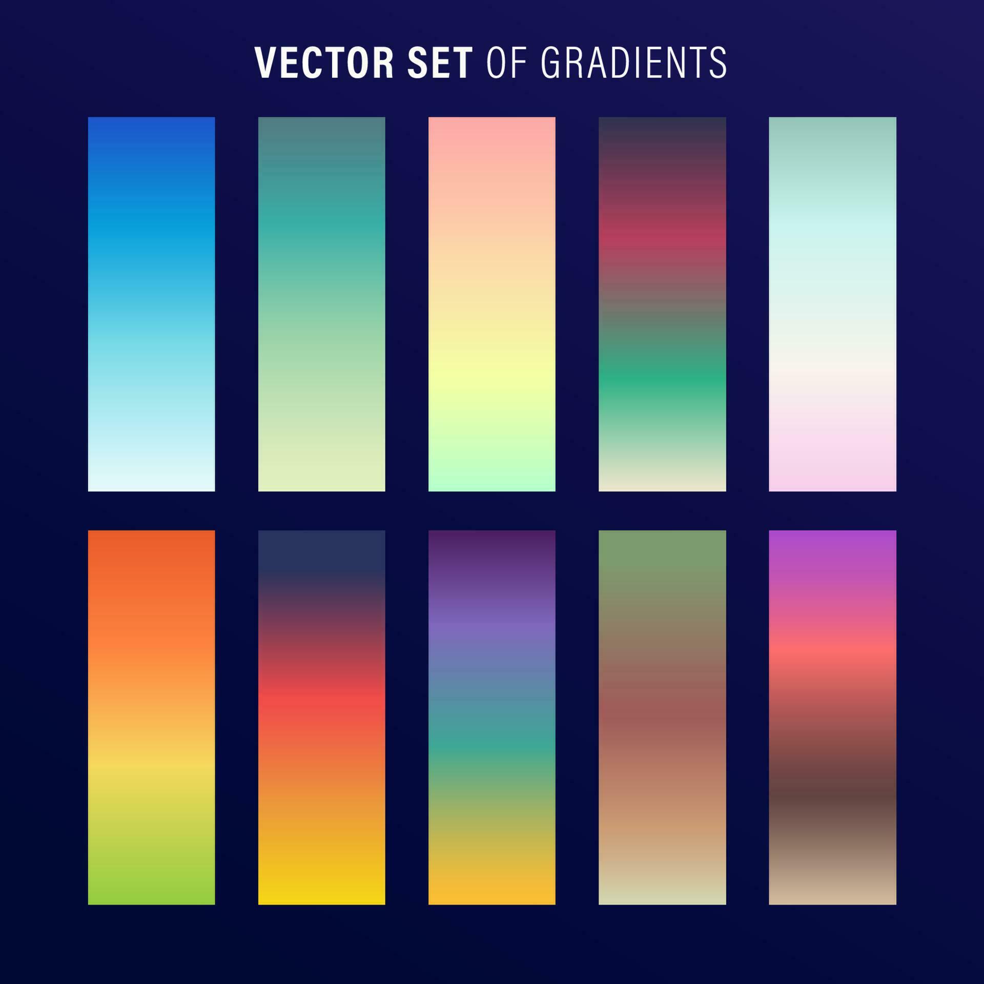 Vibrant colorful gradients pallete. An example of a bright color ...