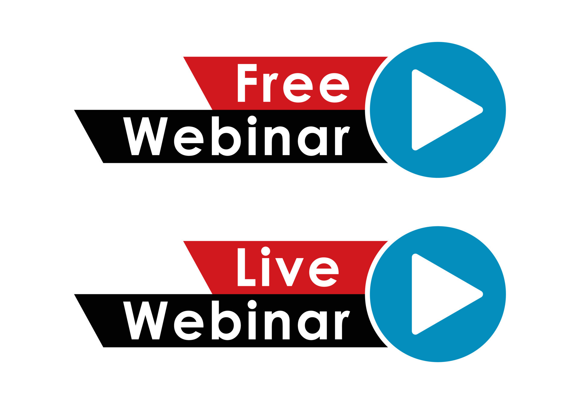 Free webinar play online button concept vector illustration on ... Free webinar play online button concept vector illustration on ...