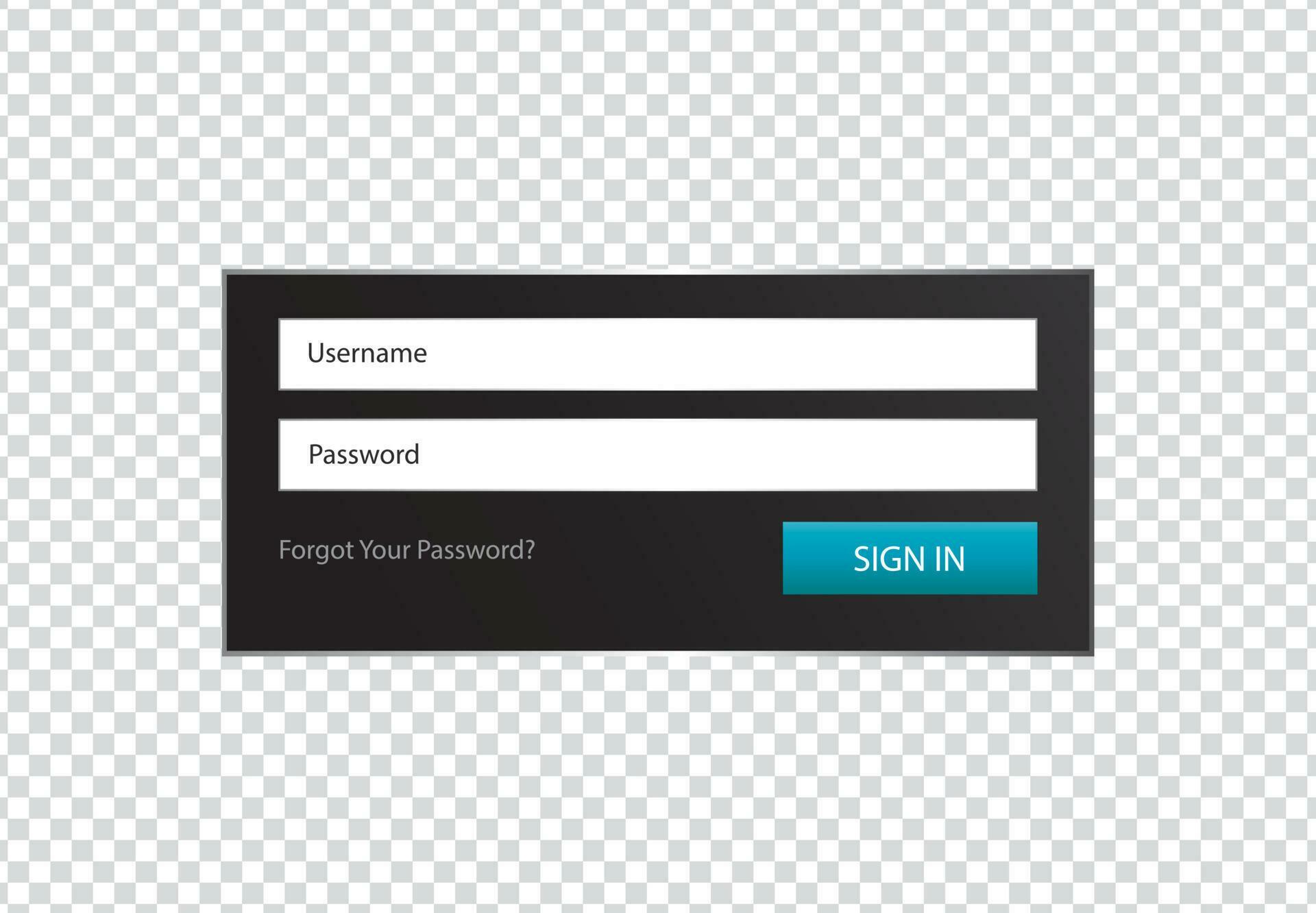 Login interface - password vector illustration on transparency 24054018 ...