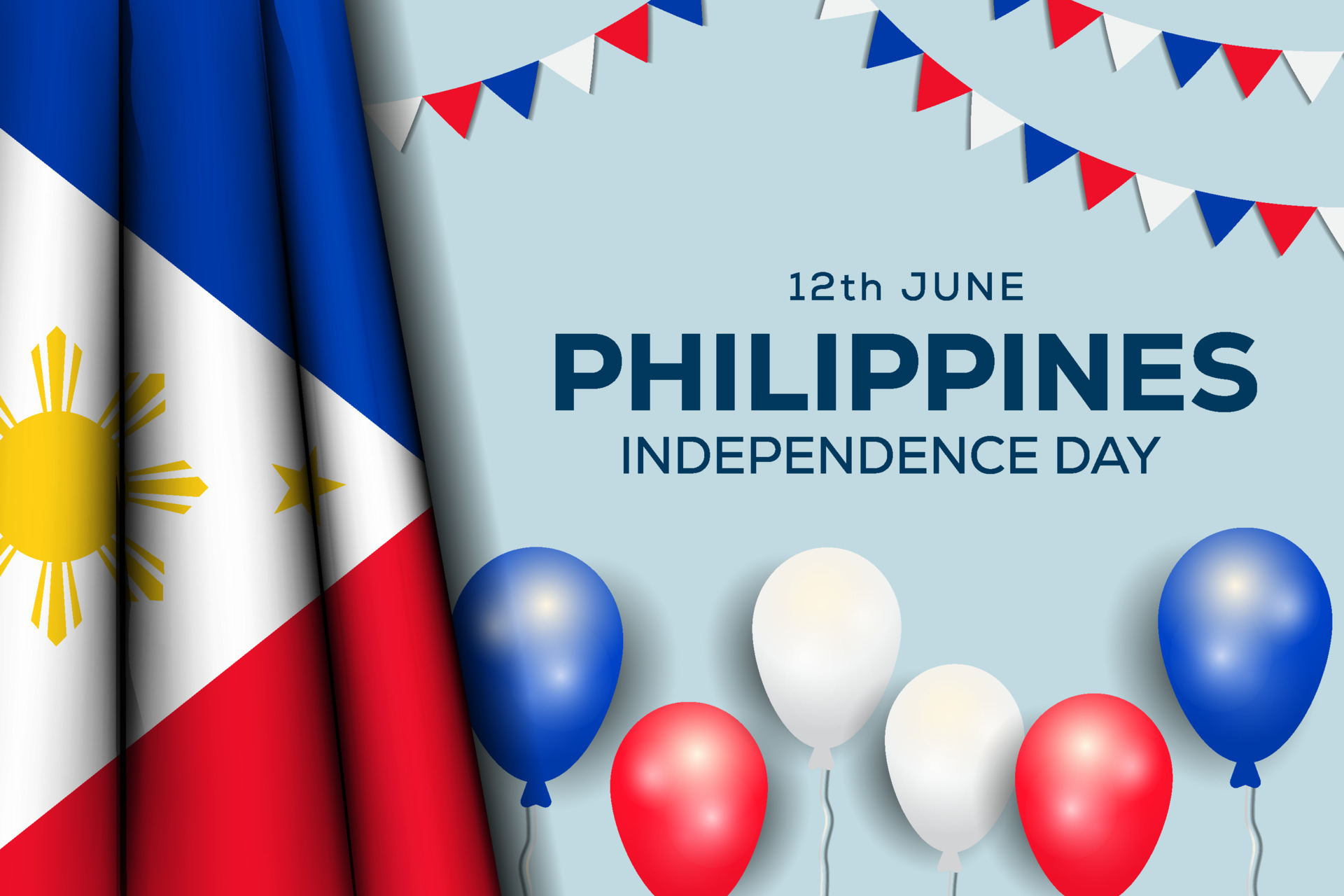 12th June Philippines Independence Day Illustration Background With 12th-june-philippines-independence-day-illustration-background-with