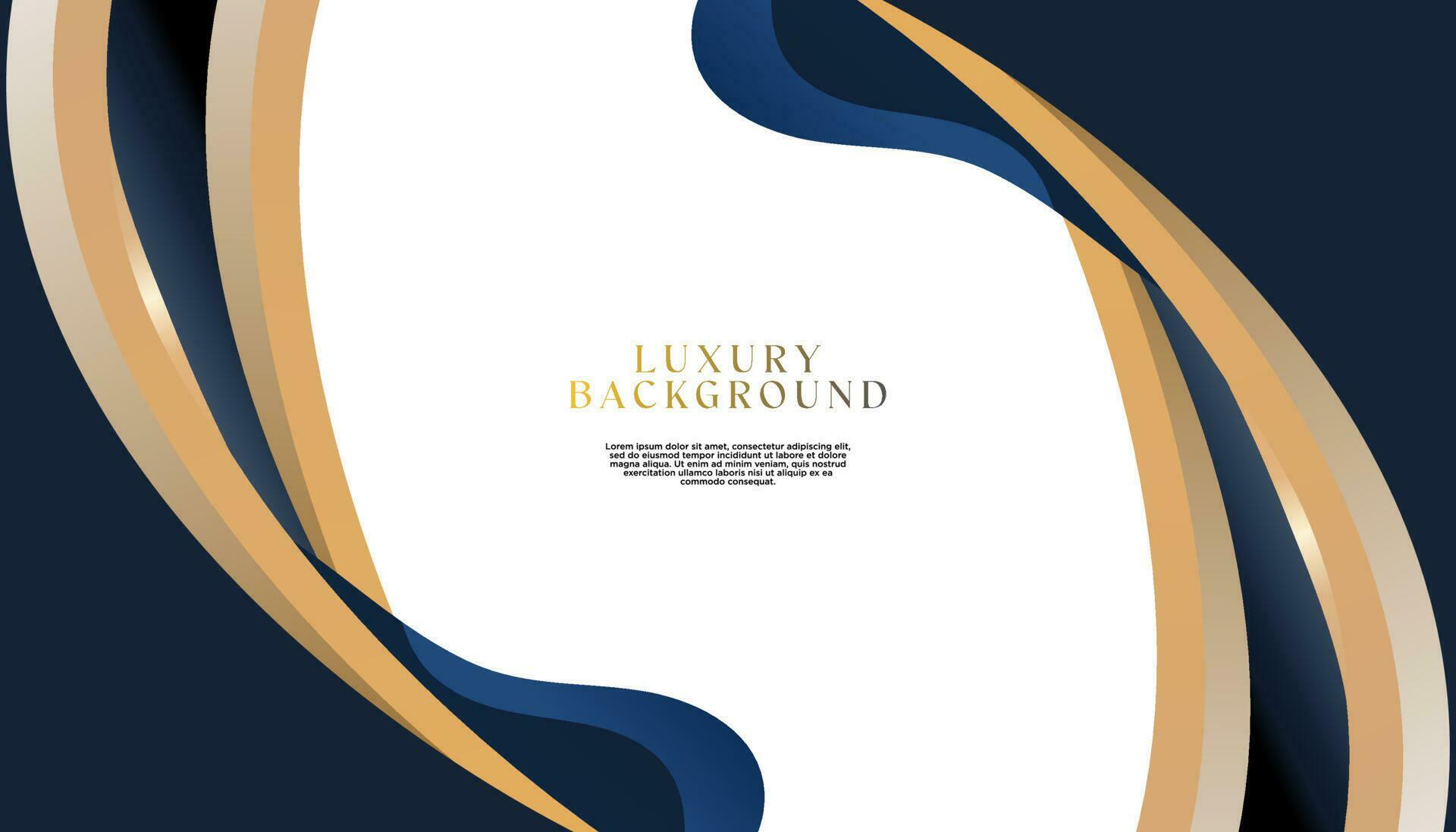 Dark blue curve shape abstract template. Premium luxury background with ...