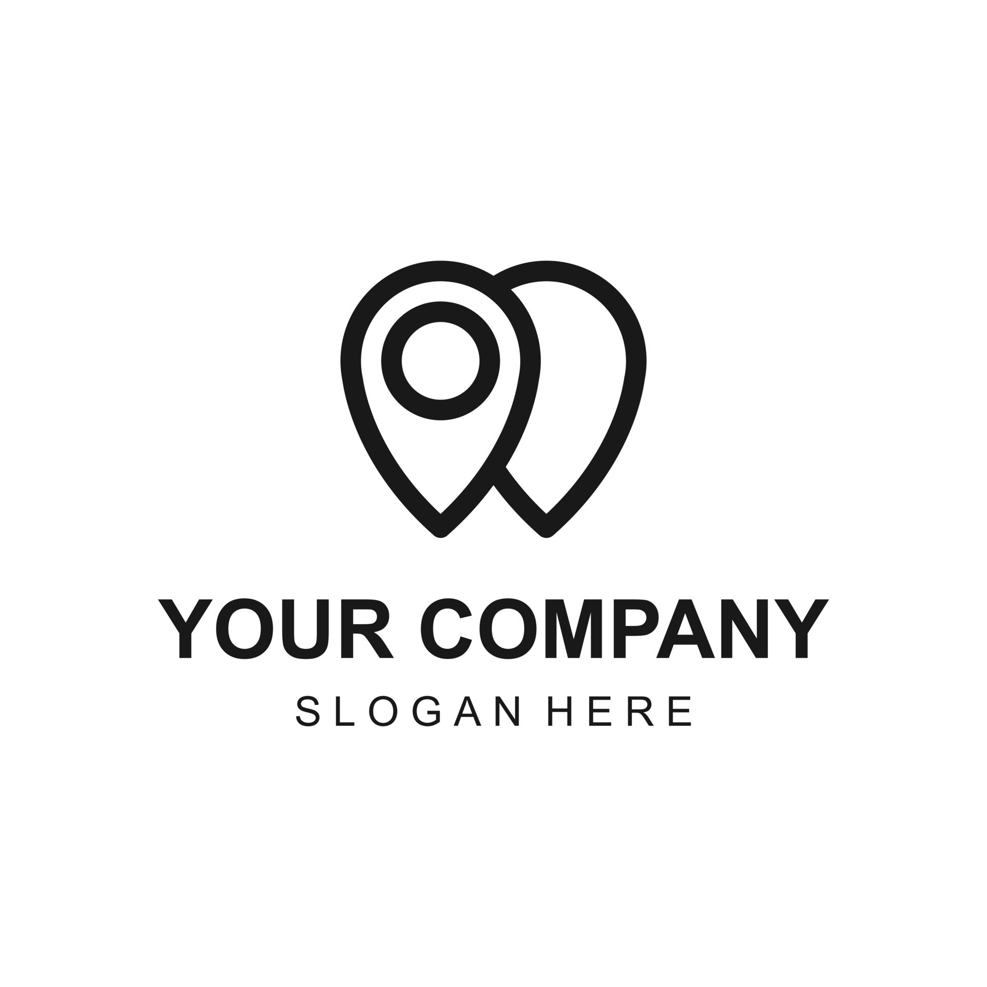 Creative simple linear location marker logo design vector 24054599 ... Creative simple linear location marker logo design vector 24054599 ...