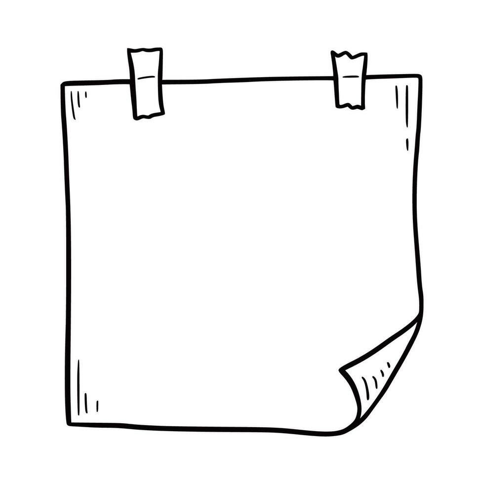 Hand drawn paper memo sticky. Doodle 24056351 Vector Art at Vecteezy Hand drawn paper memo sticky. Doodle 24056351 Vector Art at Vecteezy