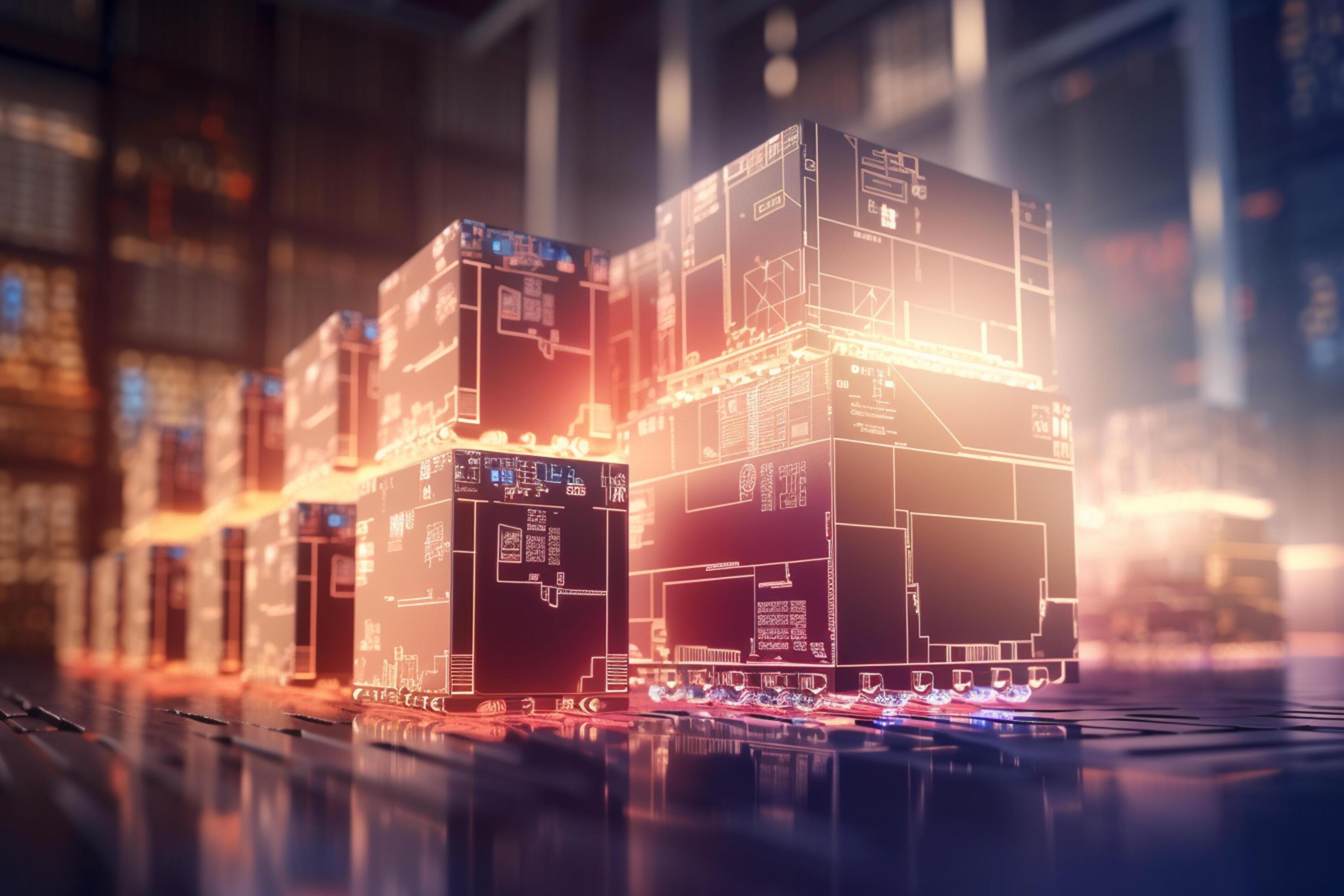 Intelligent Logistics AI-Powered Supply Chain Management Illustration ... Intelligent Logistics AI-Powered Supply Chain Management Illustration ...