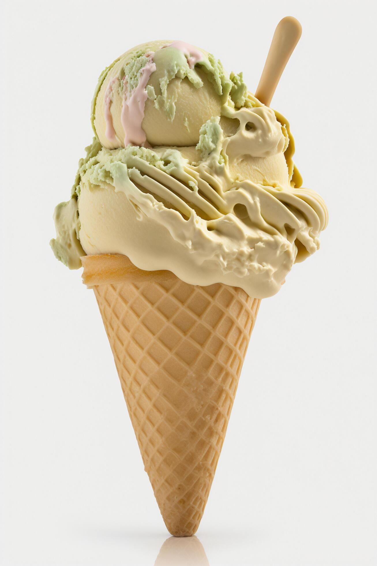 Creamy Italian Gelato Dessert on Isolated White Background 24059092 Stock Photo at Vecteezy