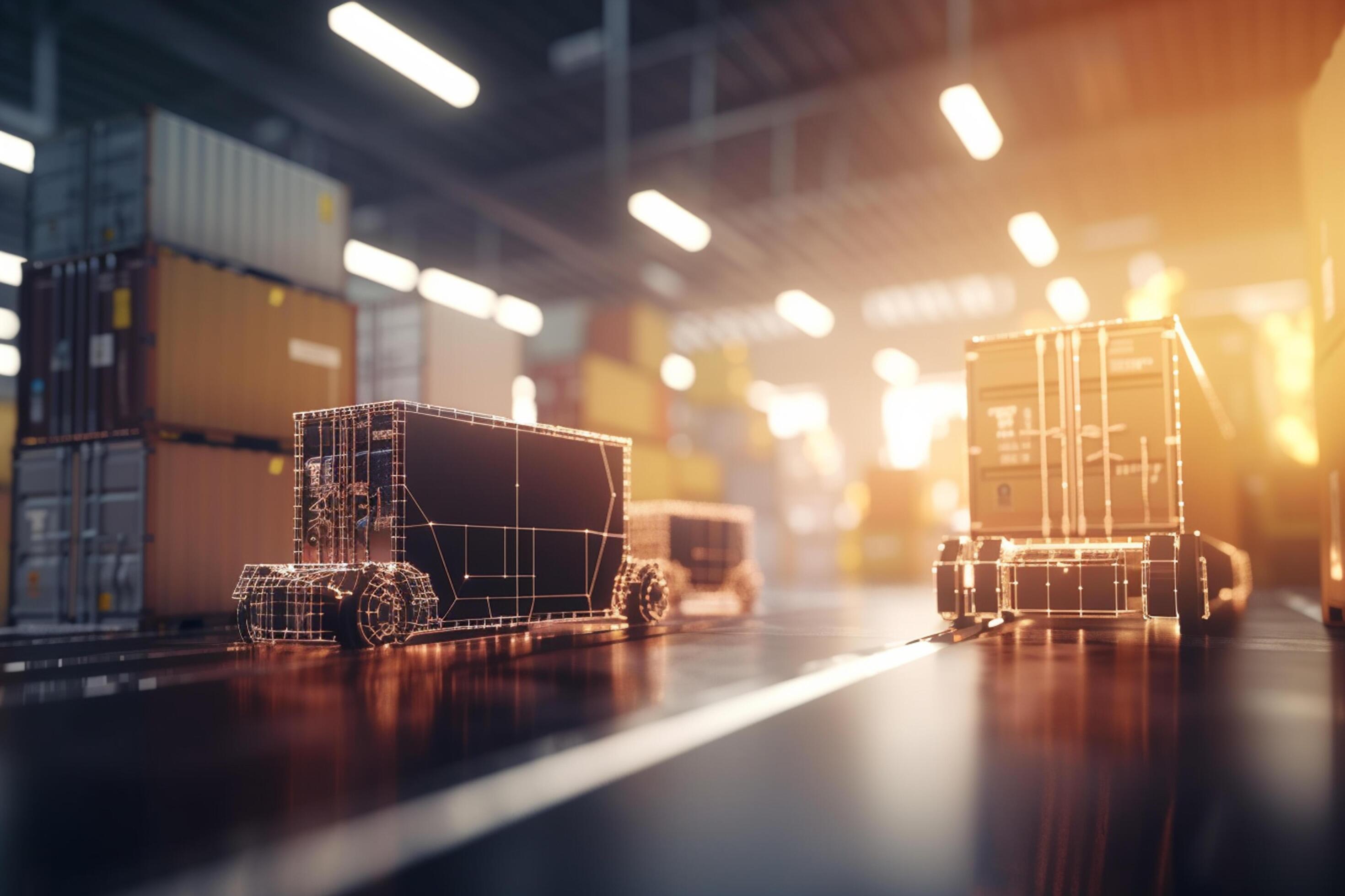 Intelligent Logistics AI-Powered Supply Chain Management Illustration ... Intelligent Logistics AI-Powered Supply Chain Management Illustration ...