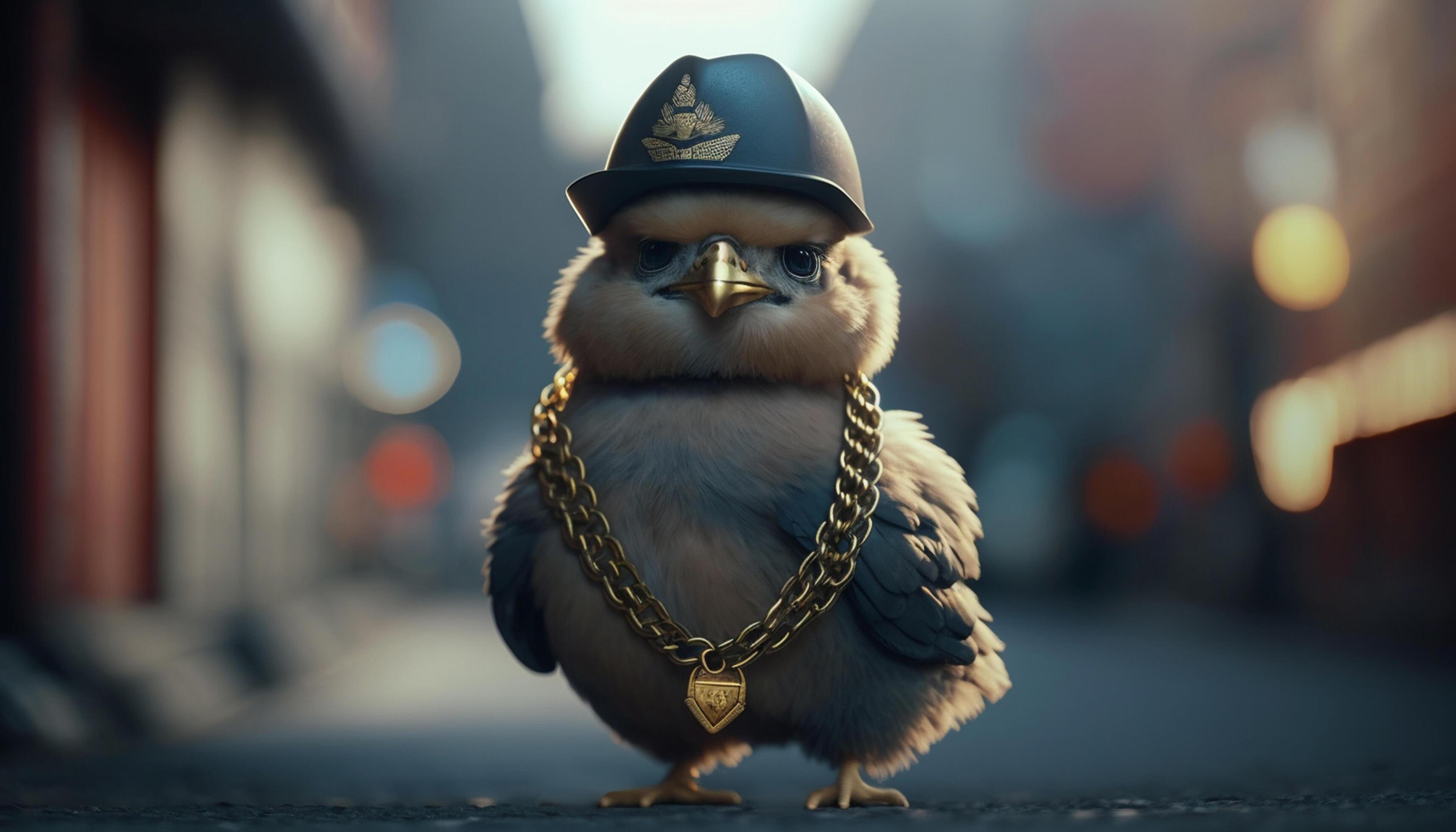 The Don Of The Farm A Gangster Chicken With Bling And Attitude Rules The Roost 24063373 Stock