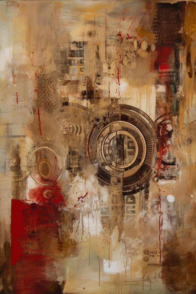 Layers of Urban Flair A Multifaceted Mixed Media Painting with Dynamic ... Layers of Urban Flair A Multifaceted Mixed Media Painting with Dynamic ...