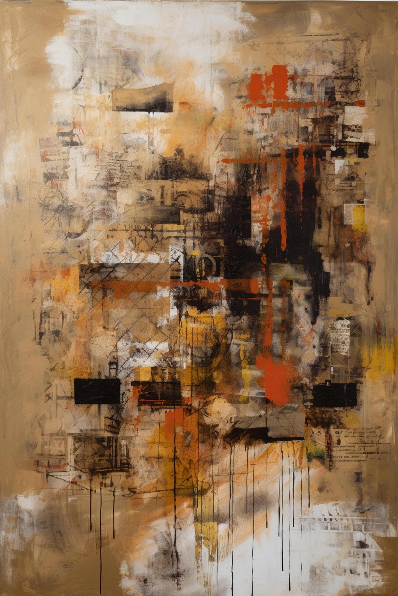 Layers of Urban Flair A Multifaceted Mixed Media Painting with Dynamic ... Layers of Urban Flair A Multifaceted Mixed Media Painting with Dynamic ...