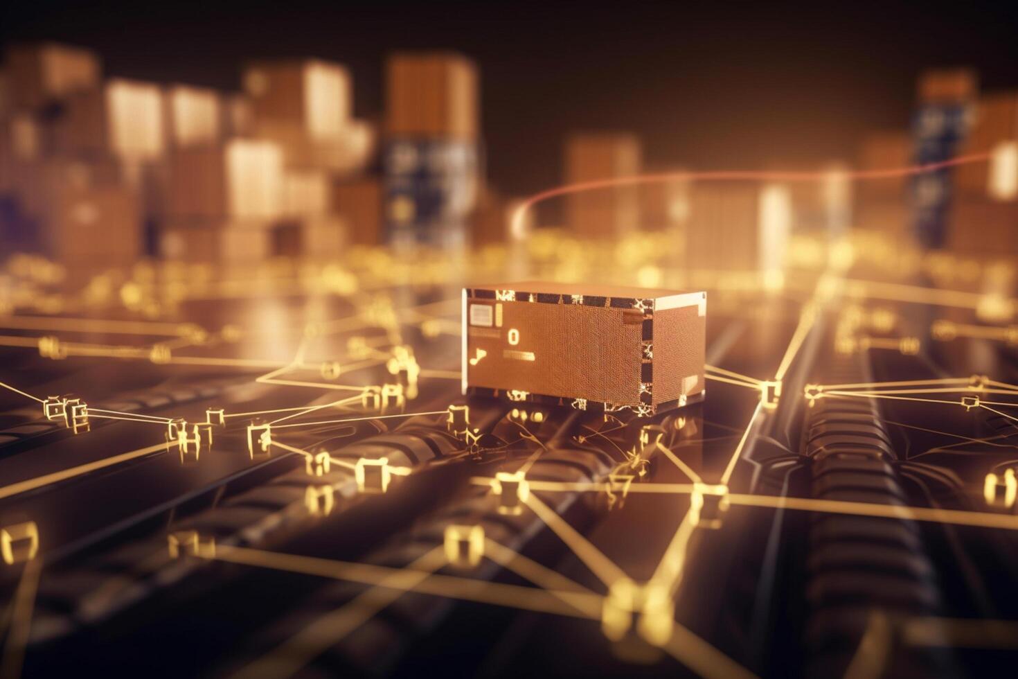 Intelligent Logistics AI-Powered Supply Chain Management Illustration 24064981 Stock Photo at ...