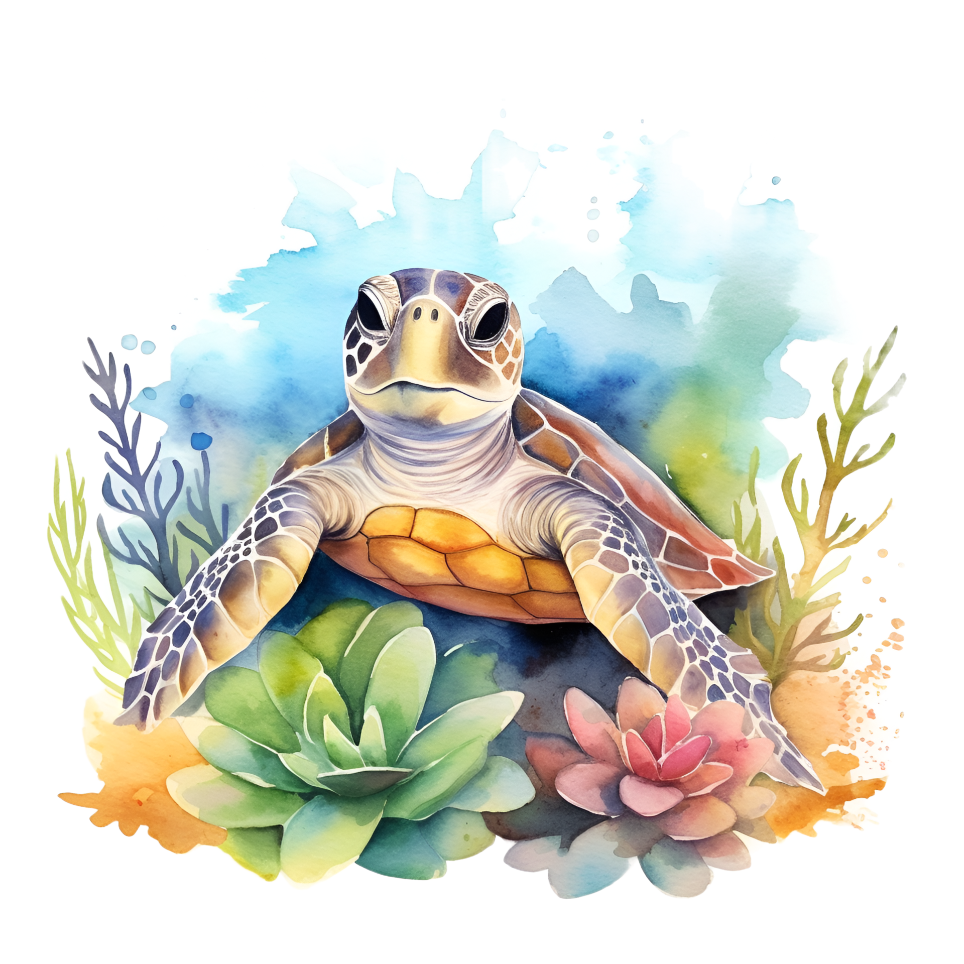 Sea Turtle Watercolor