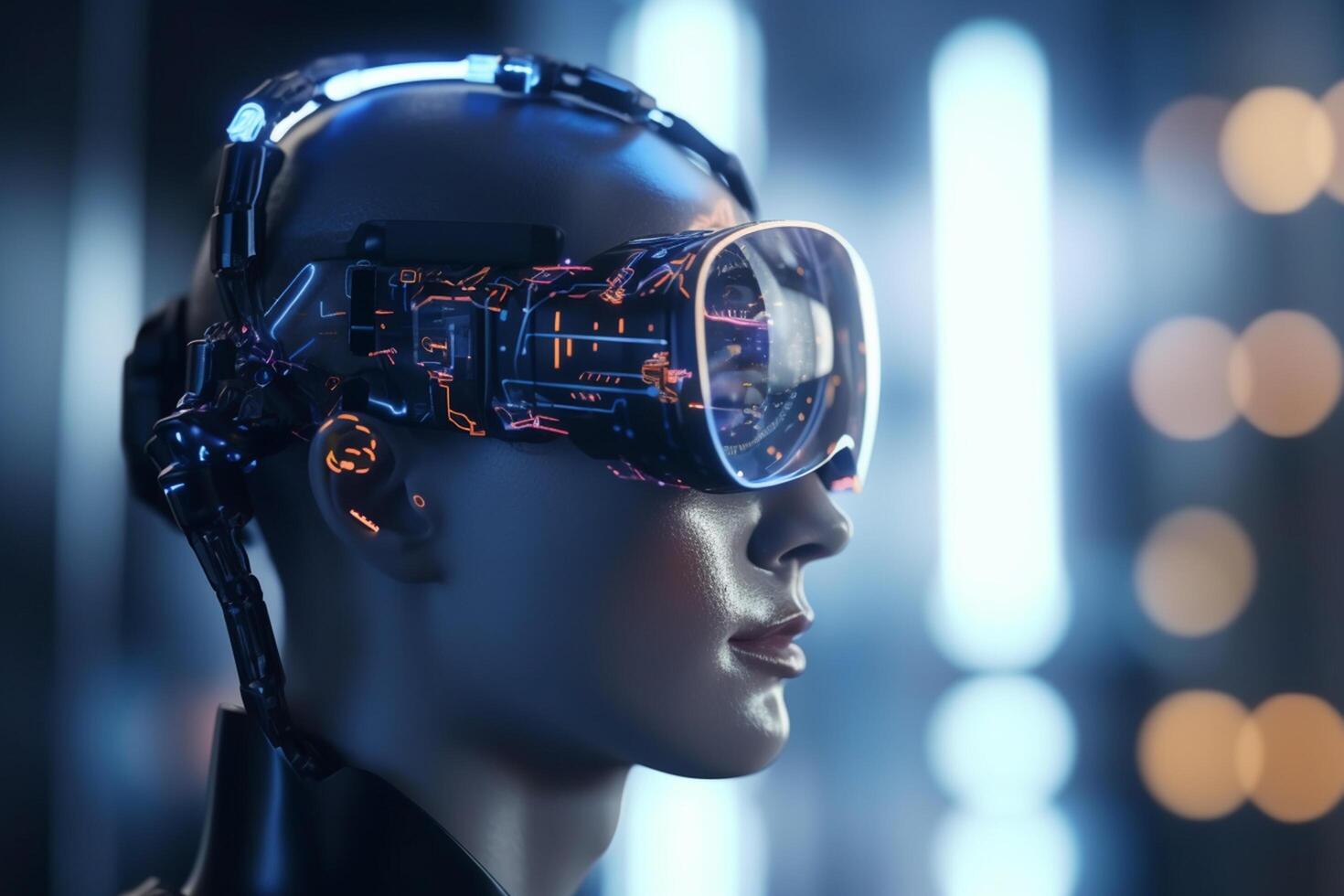 Exploring the Future AI-Powered Virtual Reality Illustration 24065599 Stock Photo at Vecteezy
