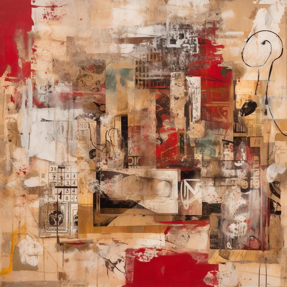 Layers of Urban Flair A Multifaceted Mixed Media Painting with Dynamic ... Layers of Urban Flair A Multifaceted Mixed Media Painting with Dynamic ...