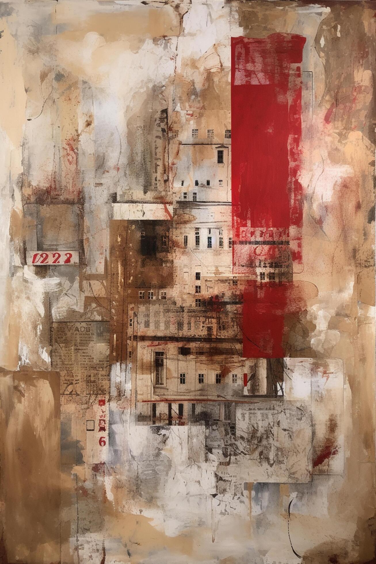 Layers of Urban Flair A Multifaceted Mixed Media Painting with Dynamic ... Layers of Urban Flair A Multifaceted Mixed Media Painting with Dynamic ...