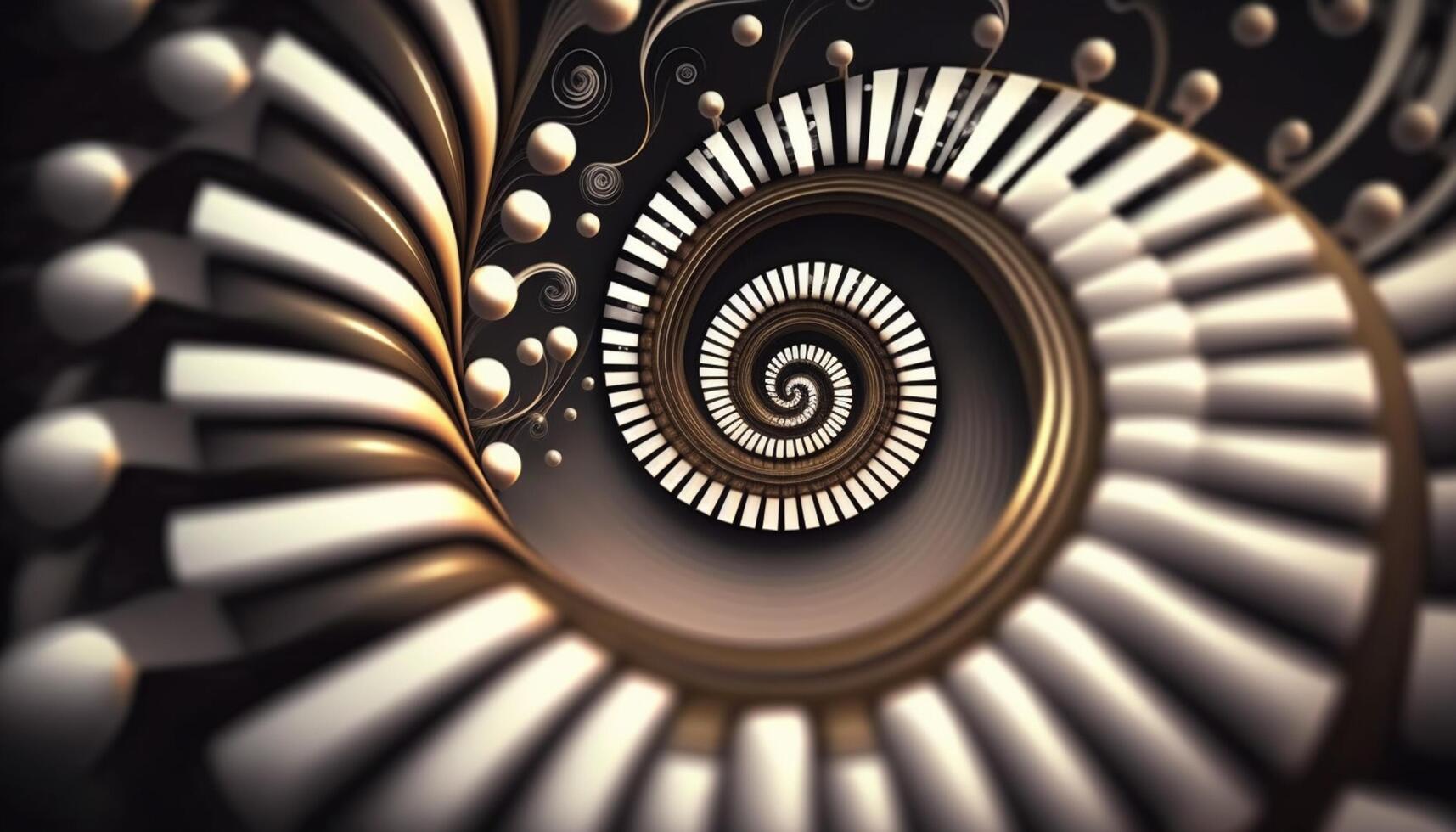 Monochrome swirls in alternating black and white AI generated 24067532 ...