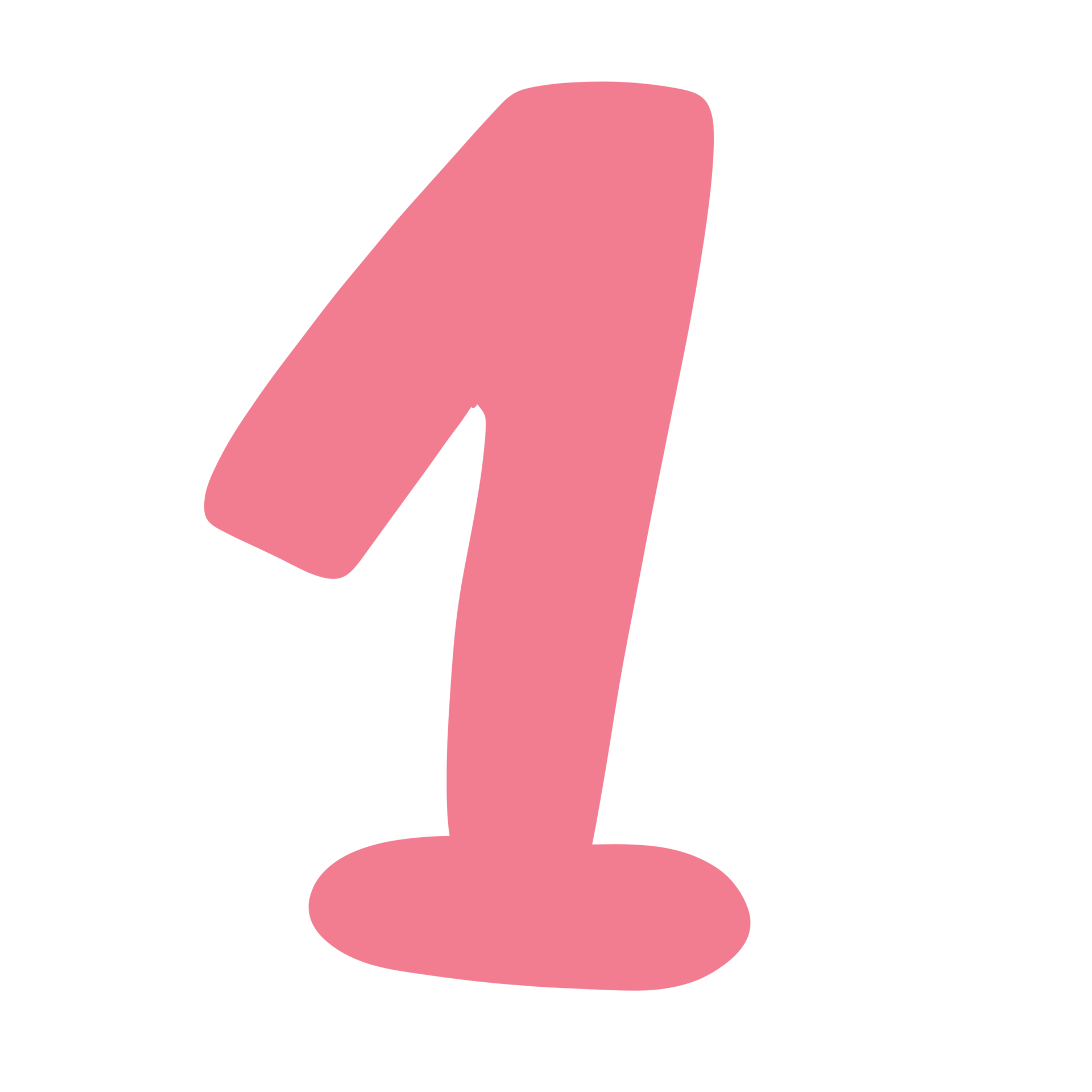 Number one with pink 24067885 PNG