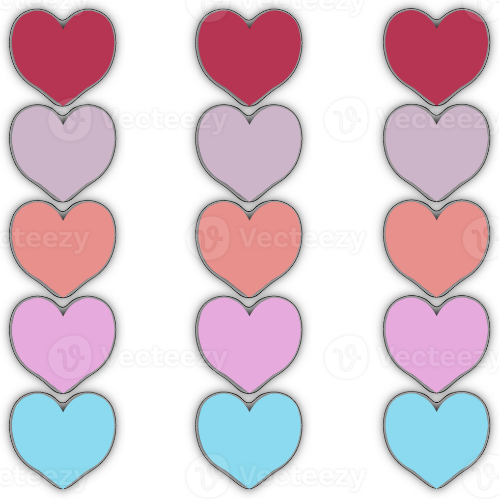 Little colorful hearts 24068045 PNG