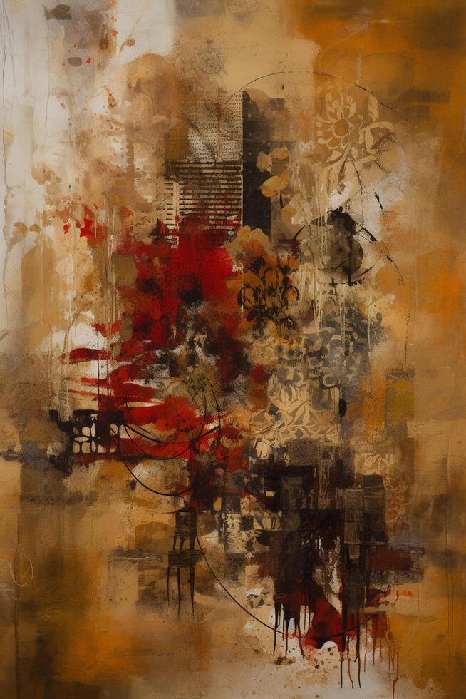 Layers of Urban Flair A Multifaceted Mixed Media Painting with Dynamic ... Layers of Urban Flair A Multifaceted Mixed Media Painting with Dynamic ...
