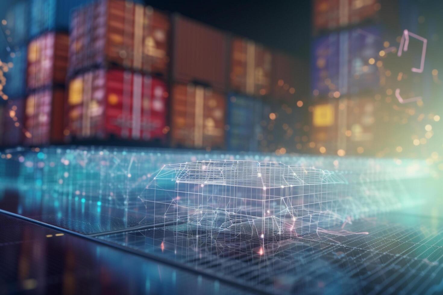 Intelligent Logistics AI-Powered Supply Chain Management Illustration ... Intelligent Logistics AI-Powered Supply Chain Management Illustration ...
