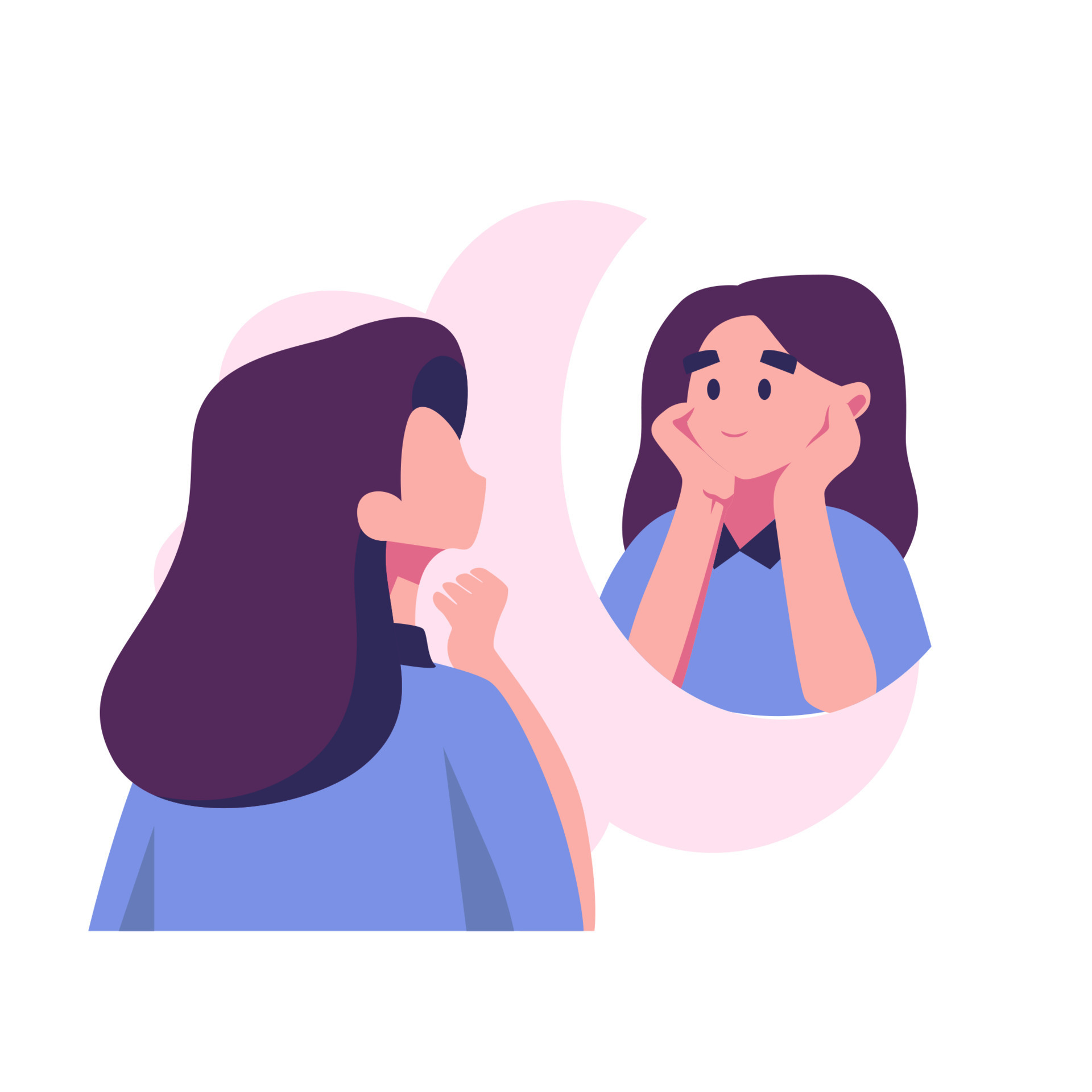 self reflection flat style illustration vector design 24071694 Vector ... self reflection flat style illustration vector design 24071694 Vector ...