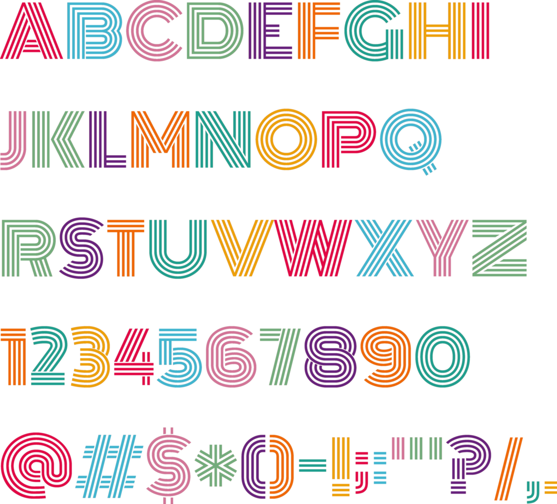 Letter Alphabet Colorful 24073546 PNG