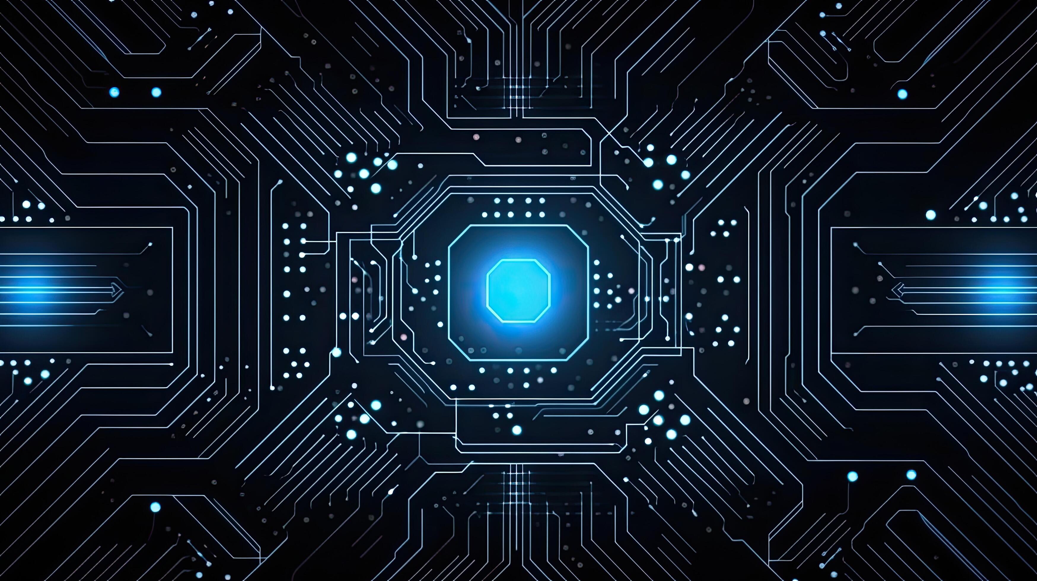 High tech technology geometric and connection system background with ...
