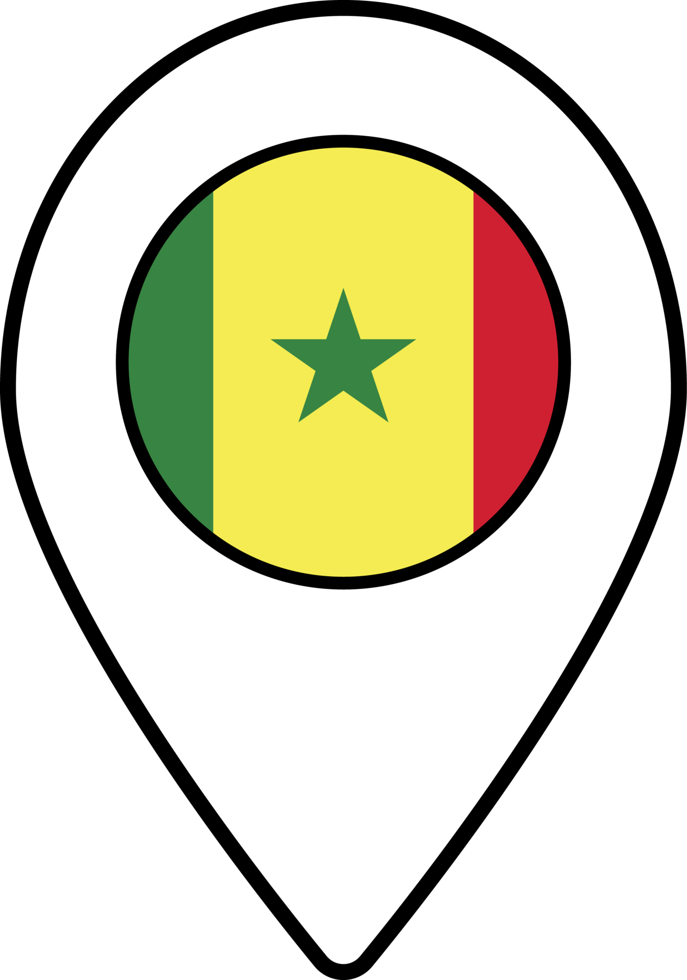 Senegal Flag Map Pin Navigation Icon 24076209 Png