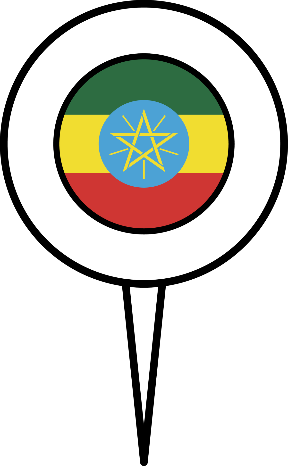 Ethiopia Flag Pin Location Icon 24076333 Png