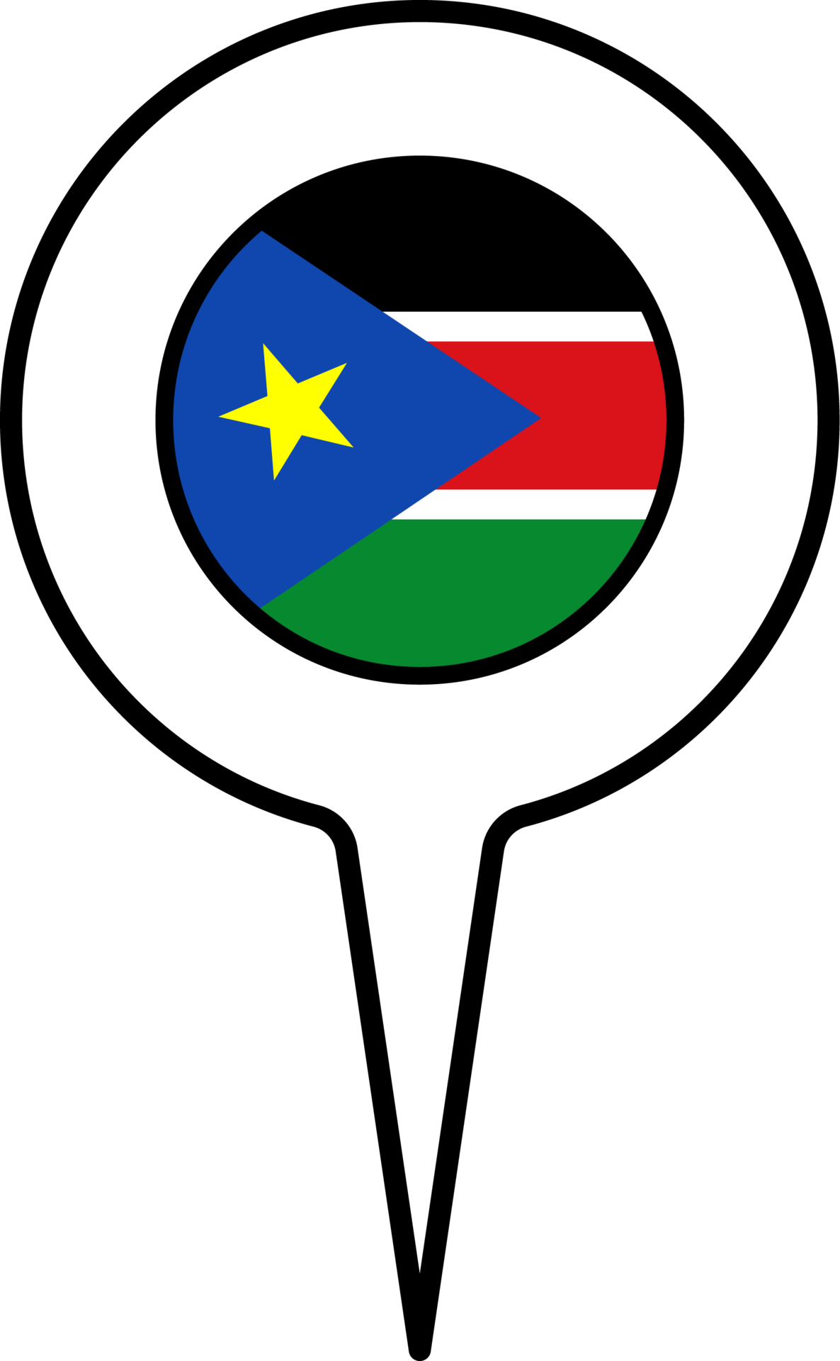South Sudan Flag Map Pointer Icon 24076336 Png