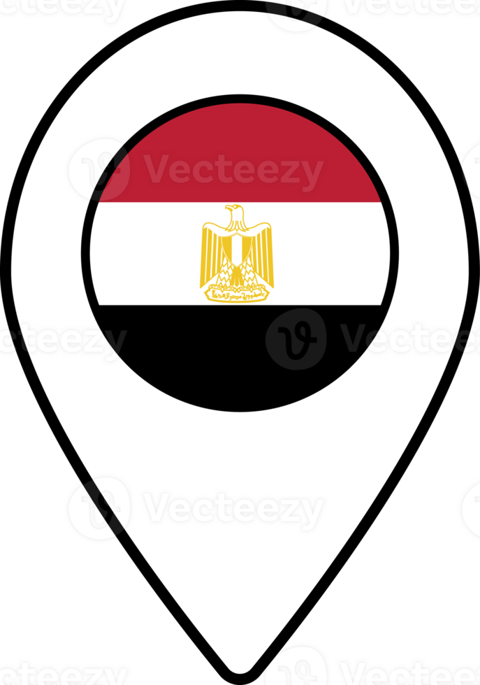 Egypt Flag Map Pin Navigation Icon 24076856 Png
