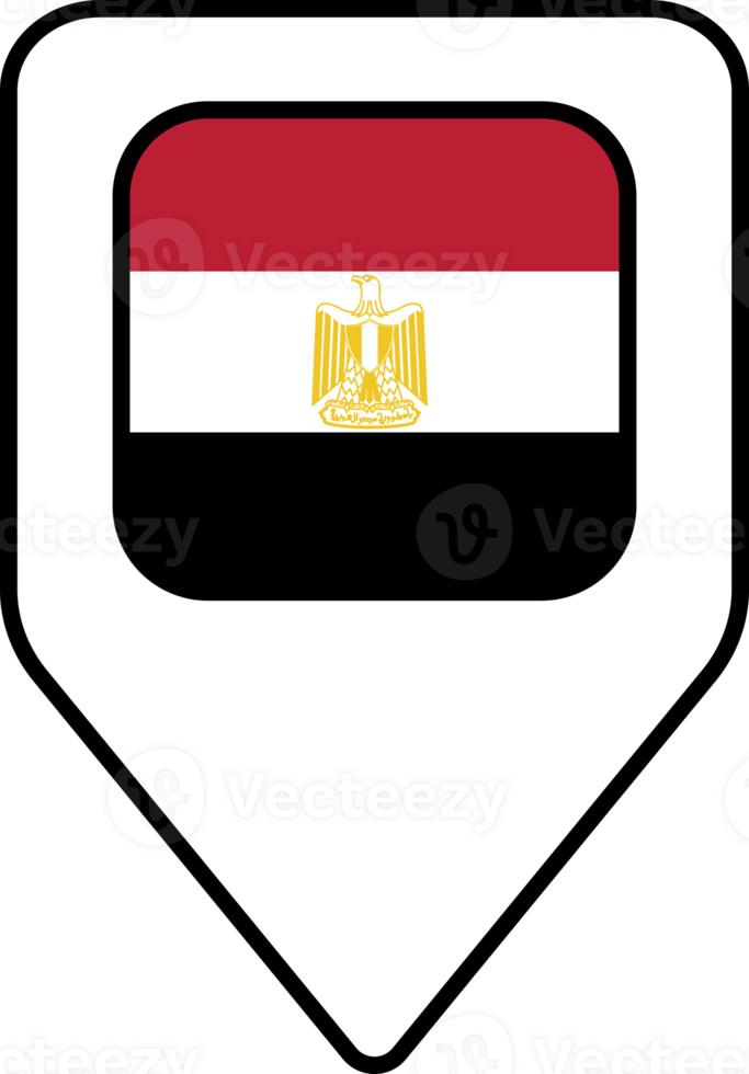 Egypt Flag Map Pin Navigation Icon Square Design 24076859 Png