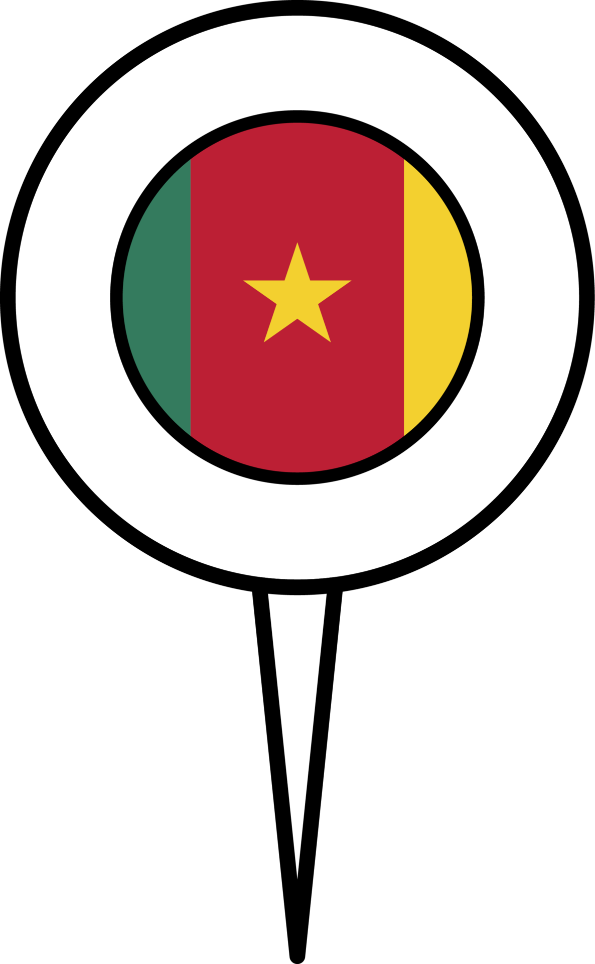 Cameroon Flag Pin Location Icon 24076862 Png
