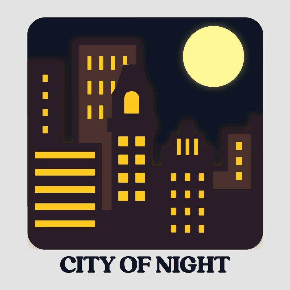 City Night Vector Art Illustration Icon And Graphic 24081459 Vector Art At Vecteezy