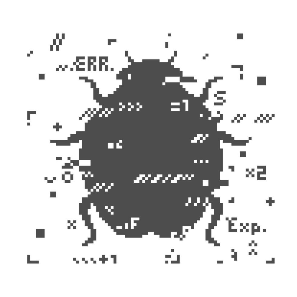 Glitch bug, malware and hacking attack concept 24081603 Vector Art at Vecteezy