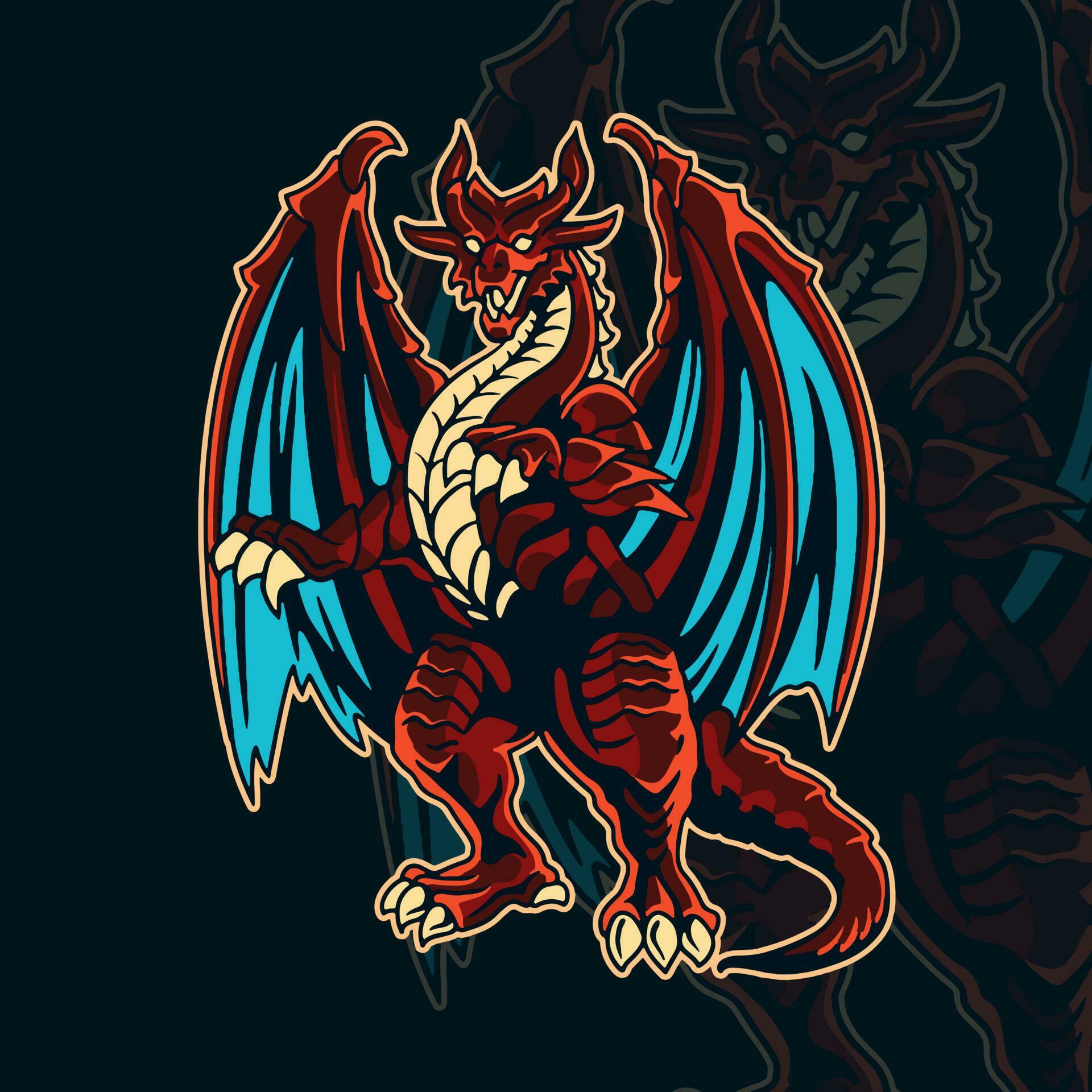 Dragon Vector Art, Illustration, Icon and Graphic 24081908 Vector Art ...