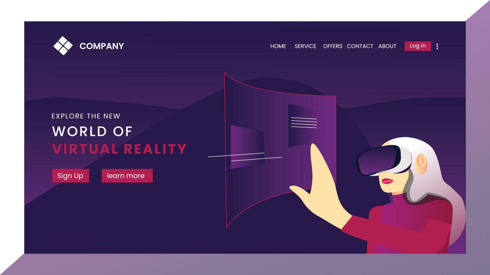 VR Technology Website hero Banner 24082086 Vector Art at Vecteezy VR Technology Website hero Banner 24082086 Vector Art at Vecteezy