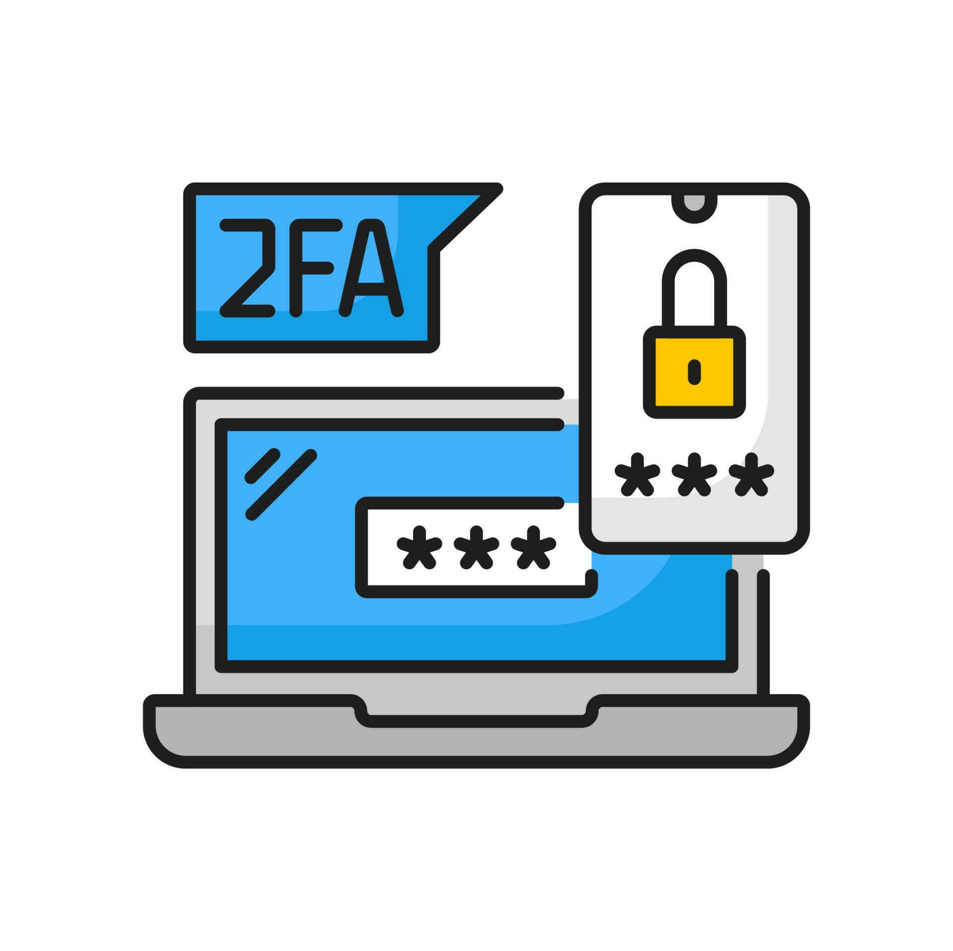 Two steps authentication, computer verification 24082684 Vector Art at ...