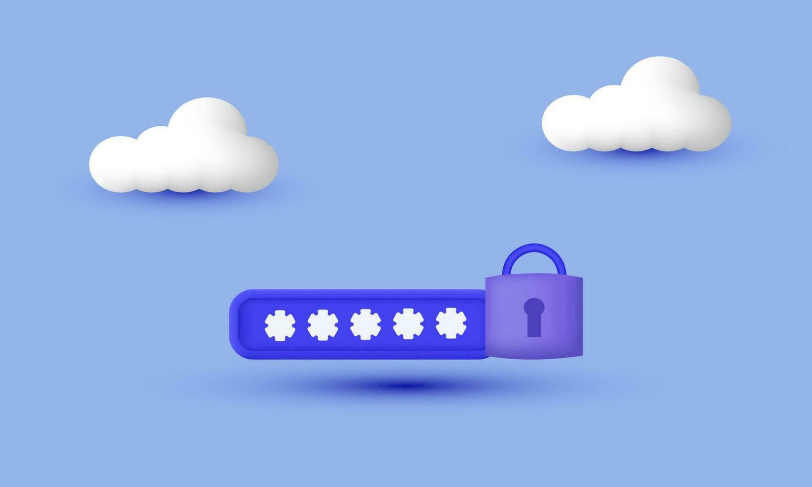 Illustration Creative Icon Password Protected Secure Login Concept