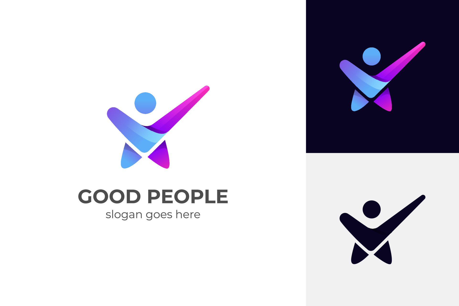 business success People Check Logo design, human good service icon ... business success People Check Logo design, human good service icon ...