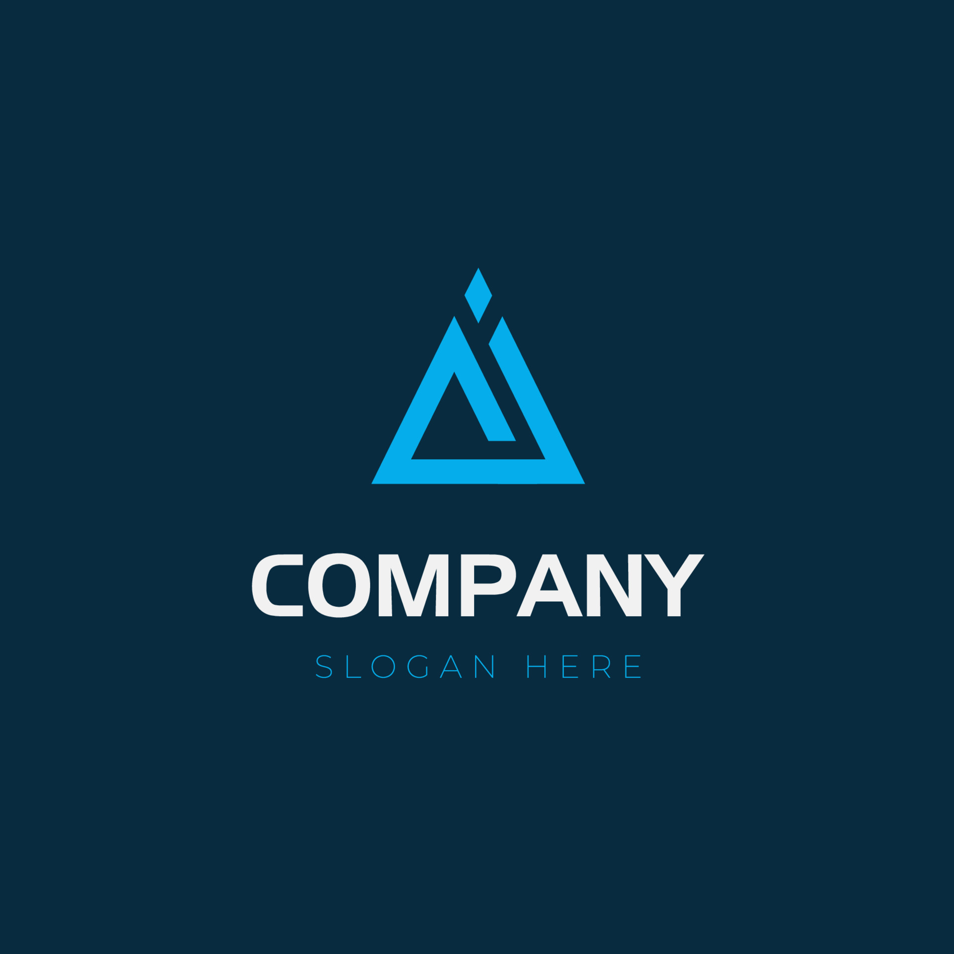 letter AI identity logo design with triangle shape icon design element, minimalist style for ...