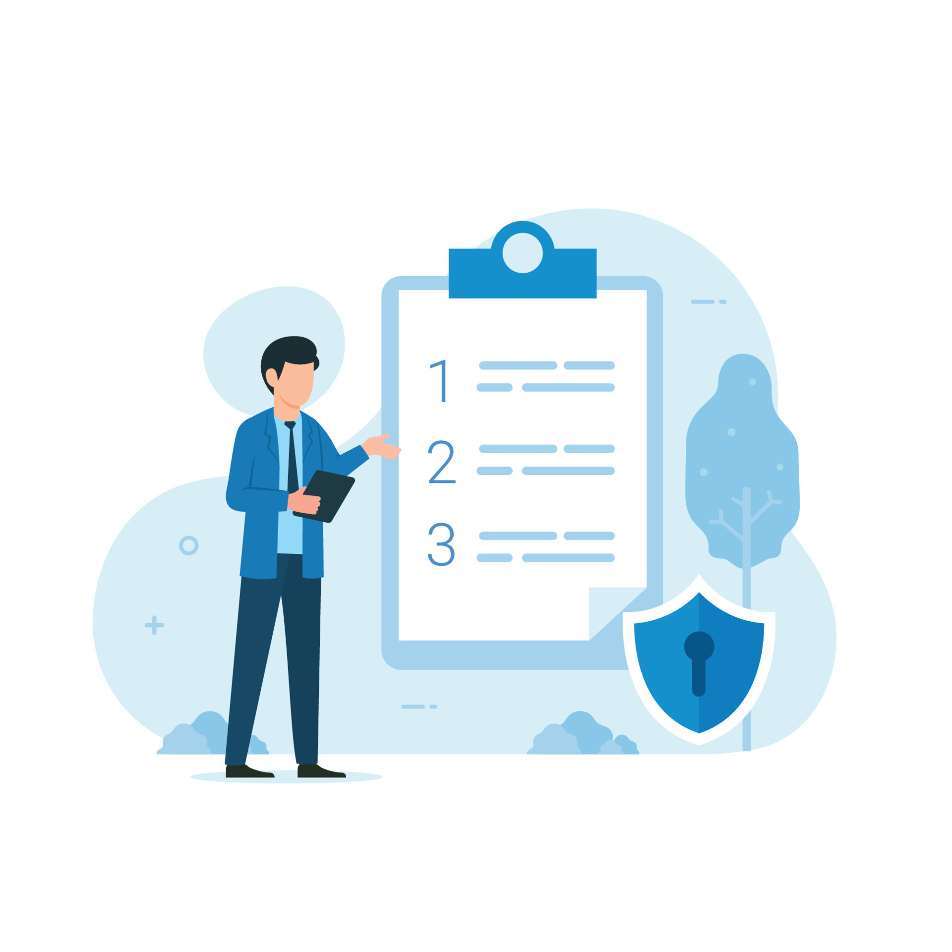 Privacy Policy Corporate Document Data Protection Vector