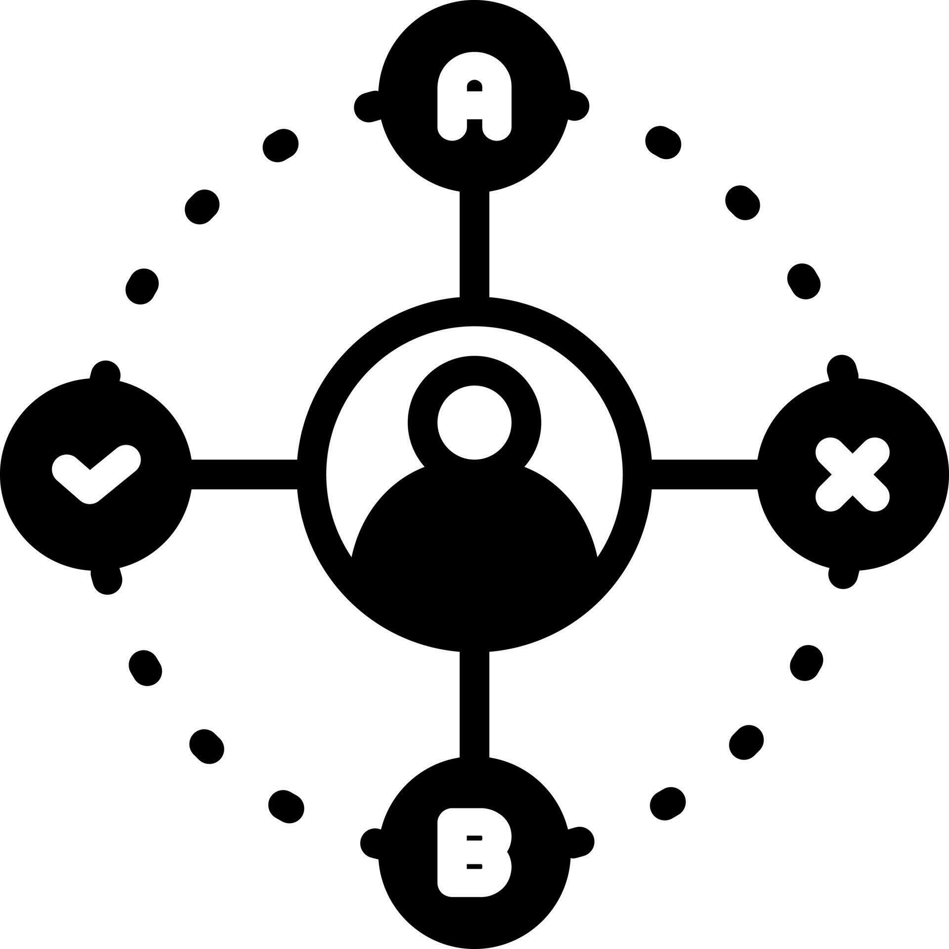 solid icon for decision making 24087170 Vector Art at Vecteezy