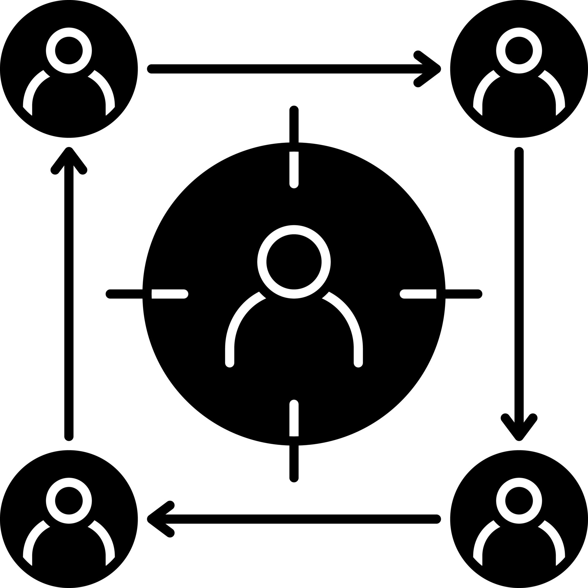 solid icon for focus groups 24087206 Vector Art at Vecteezy
