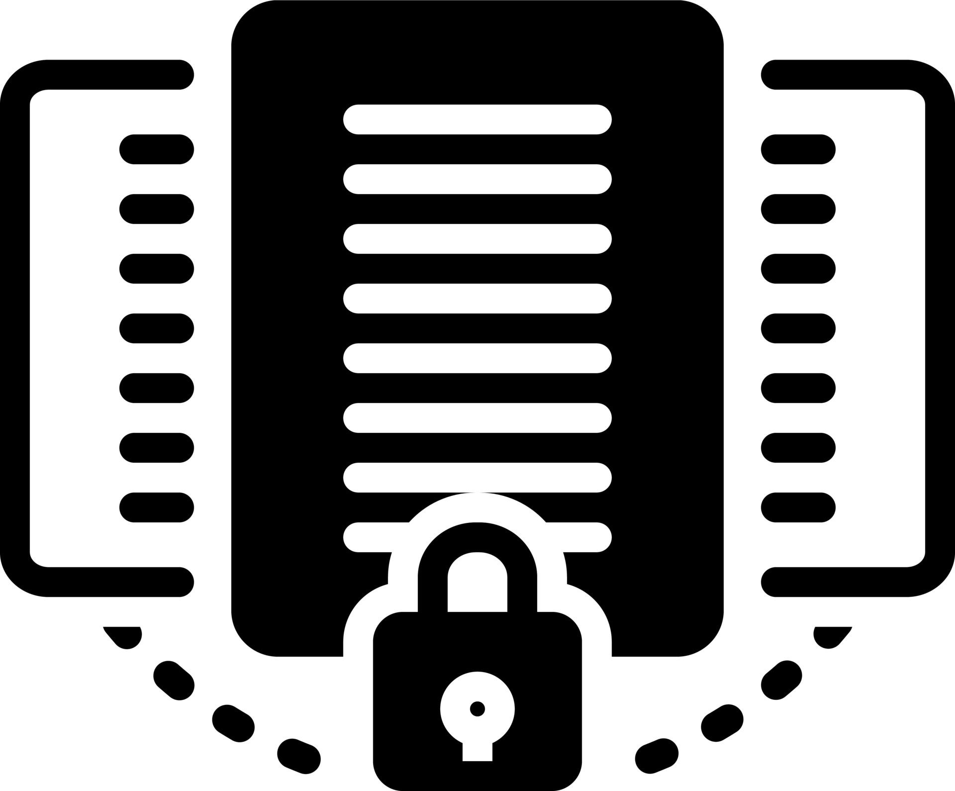 solid icon for document protection 24087589 Vector Art at Vecteezy